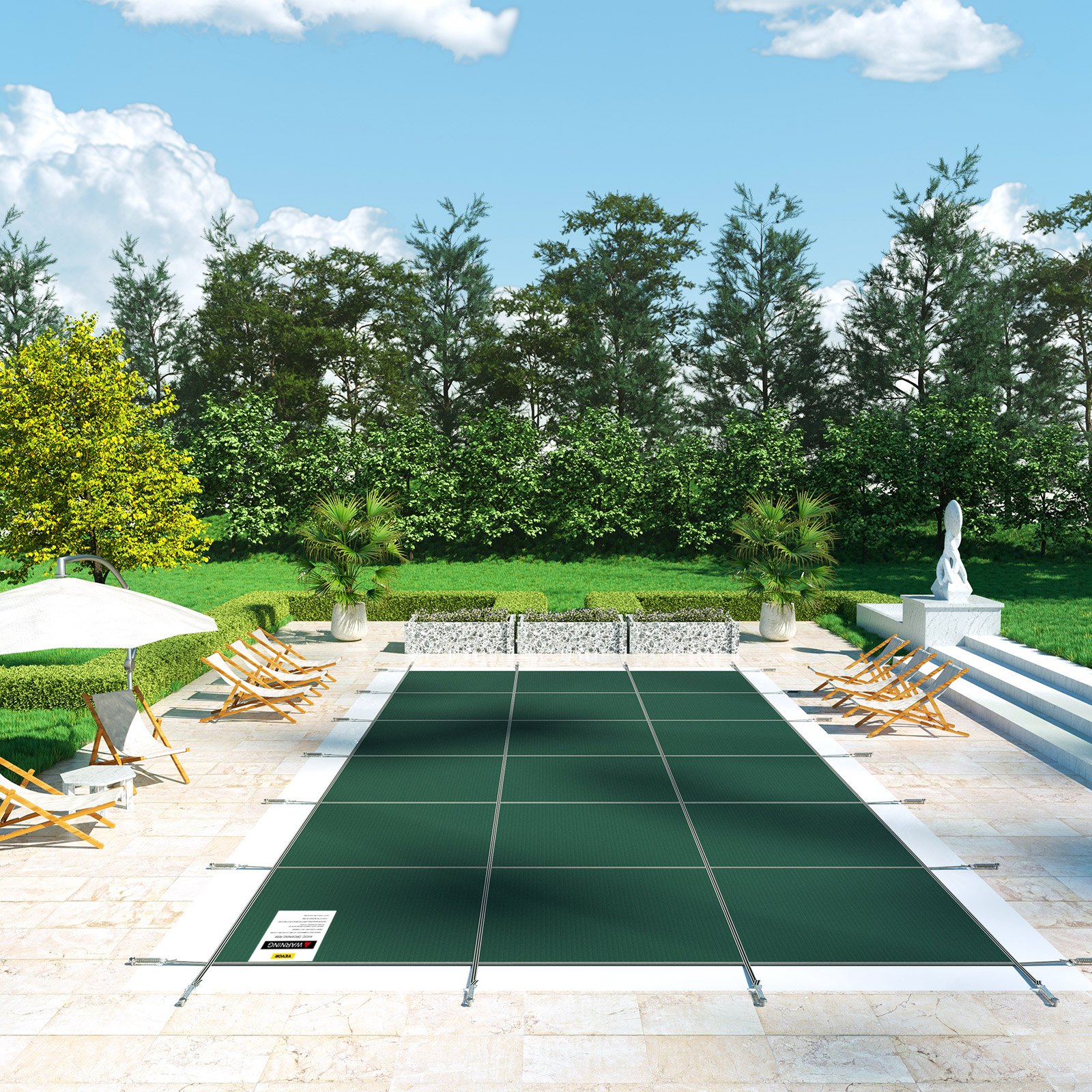 VEVOR Pool Safety Cover Fits 20x40ft Rectangle Inground Safety Pool ...