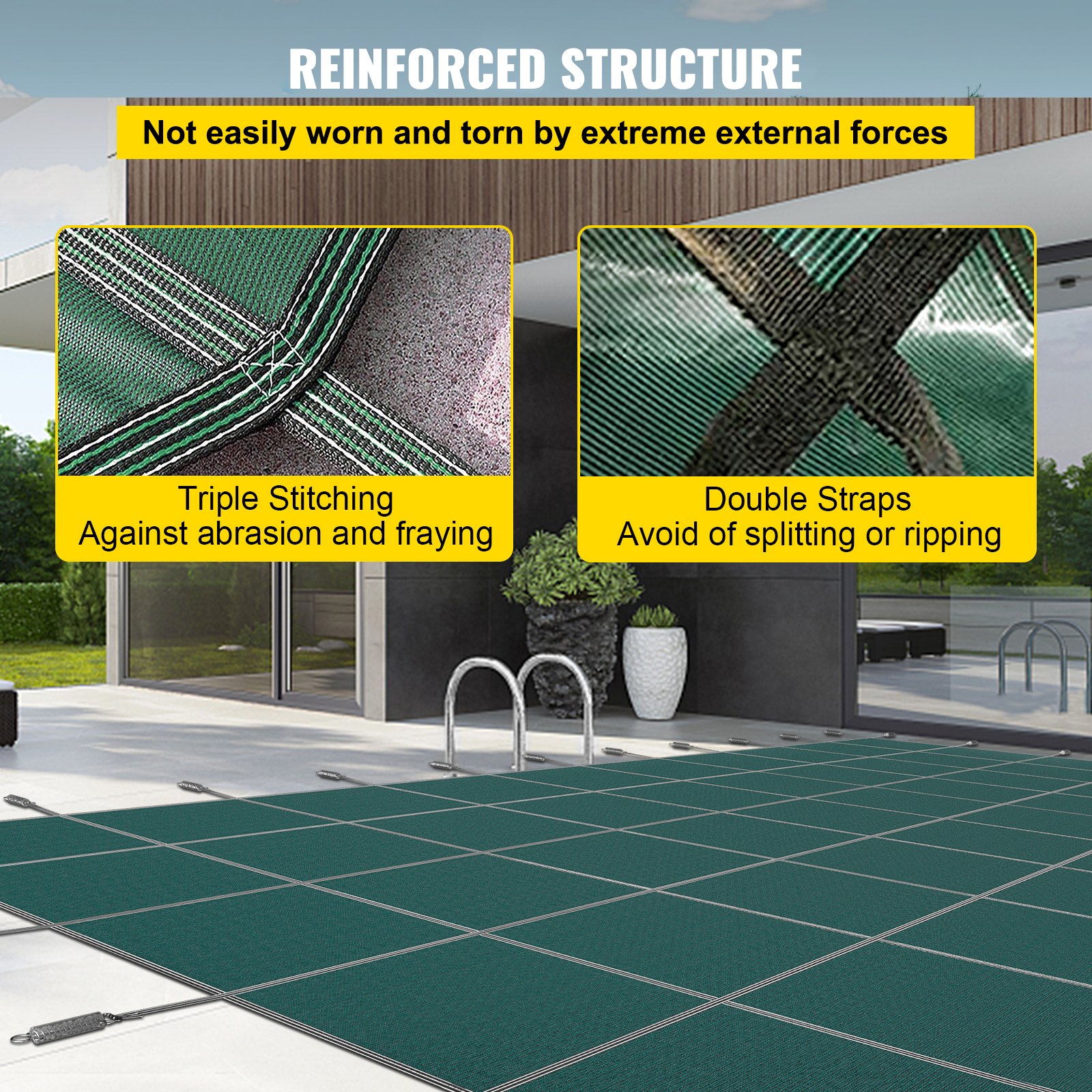 VEVOR Inground Pool Safety Cover Winter Pool Cover 14 x 26 ft with ...