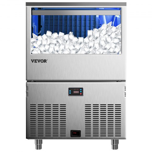 VEVOR 110V Commercial Ice Maker 220LBS/24H with 110LBS Bin, Lunar Shape ...