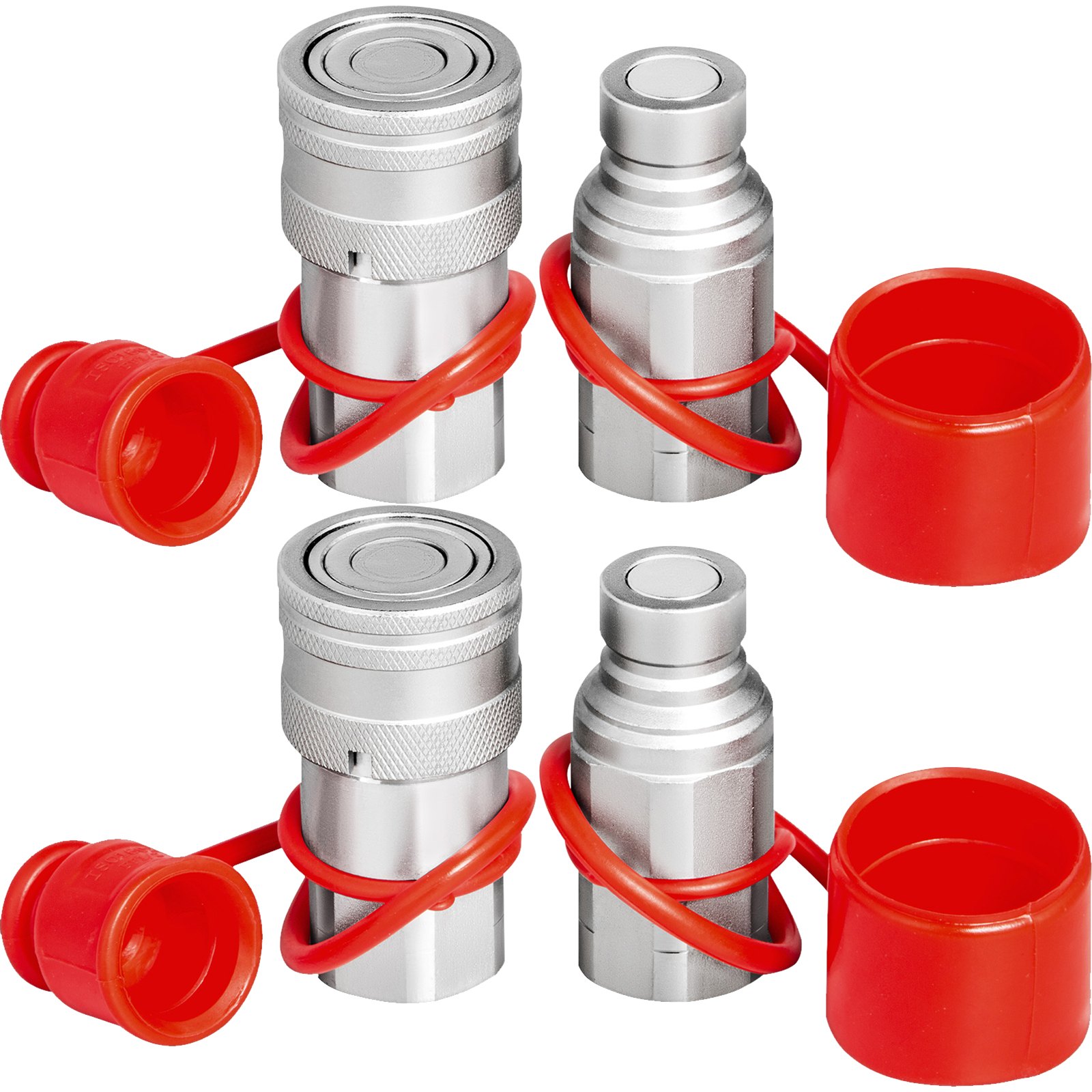 Hydraulic Quick Connect Hydraulic Coupler 1/2" 2 Pairs for Engineering ...