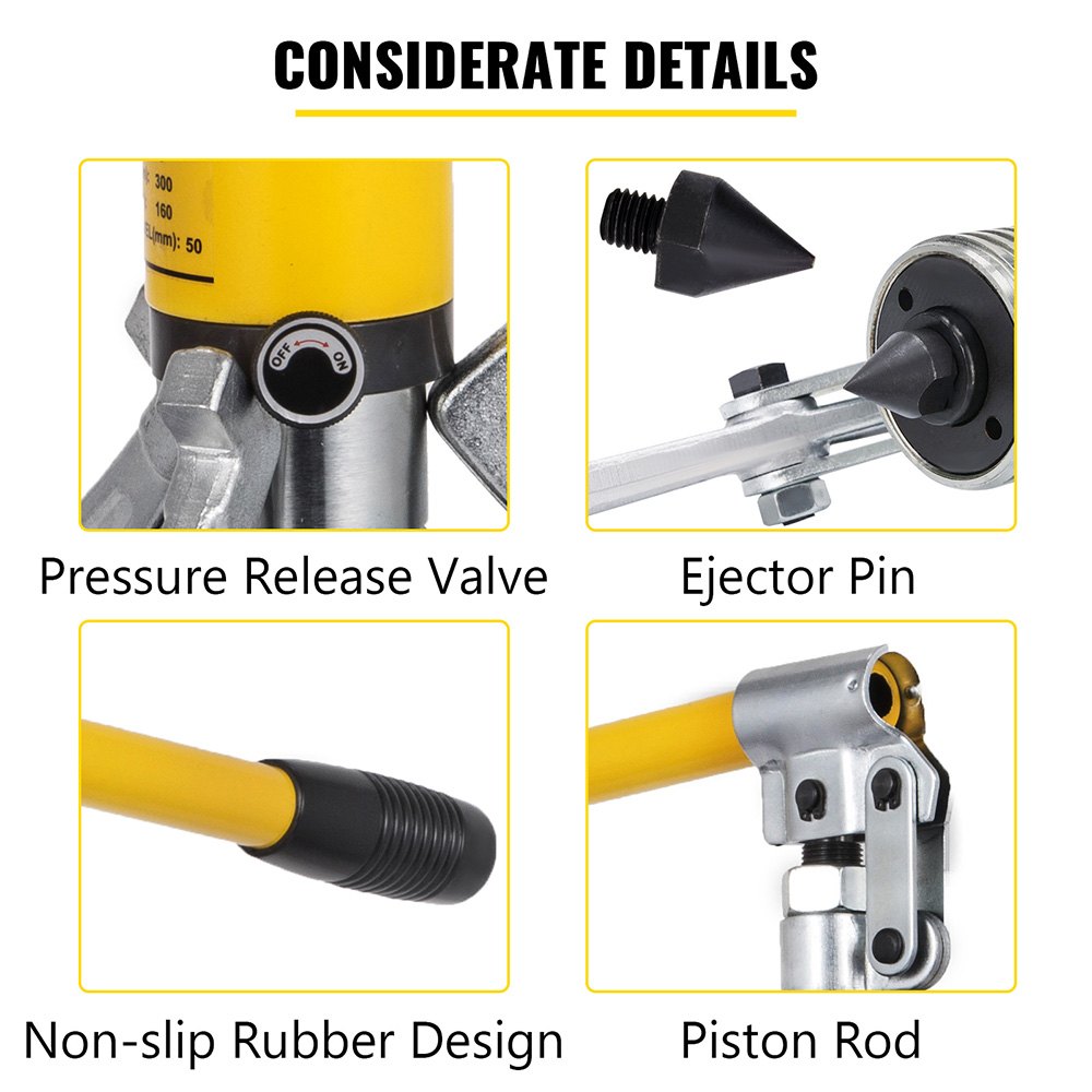 VEVOR Hydraulic Gear Puller, 15 Ton Max. Capacity Hydraulic Puller, 2 ...