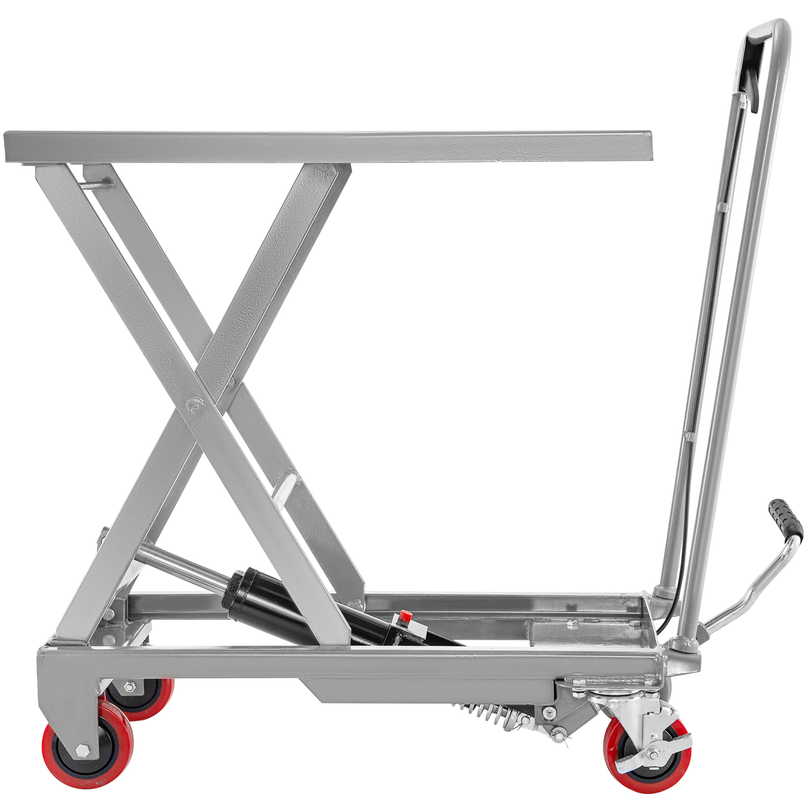 Hydraulic Scissor Cart Lift Table Cart 500lbs, Manual Scissor Lift ...