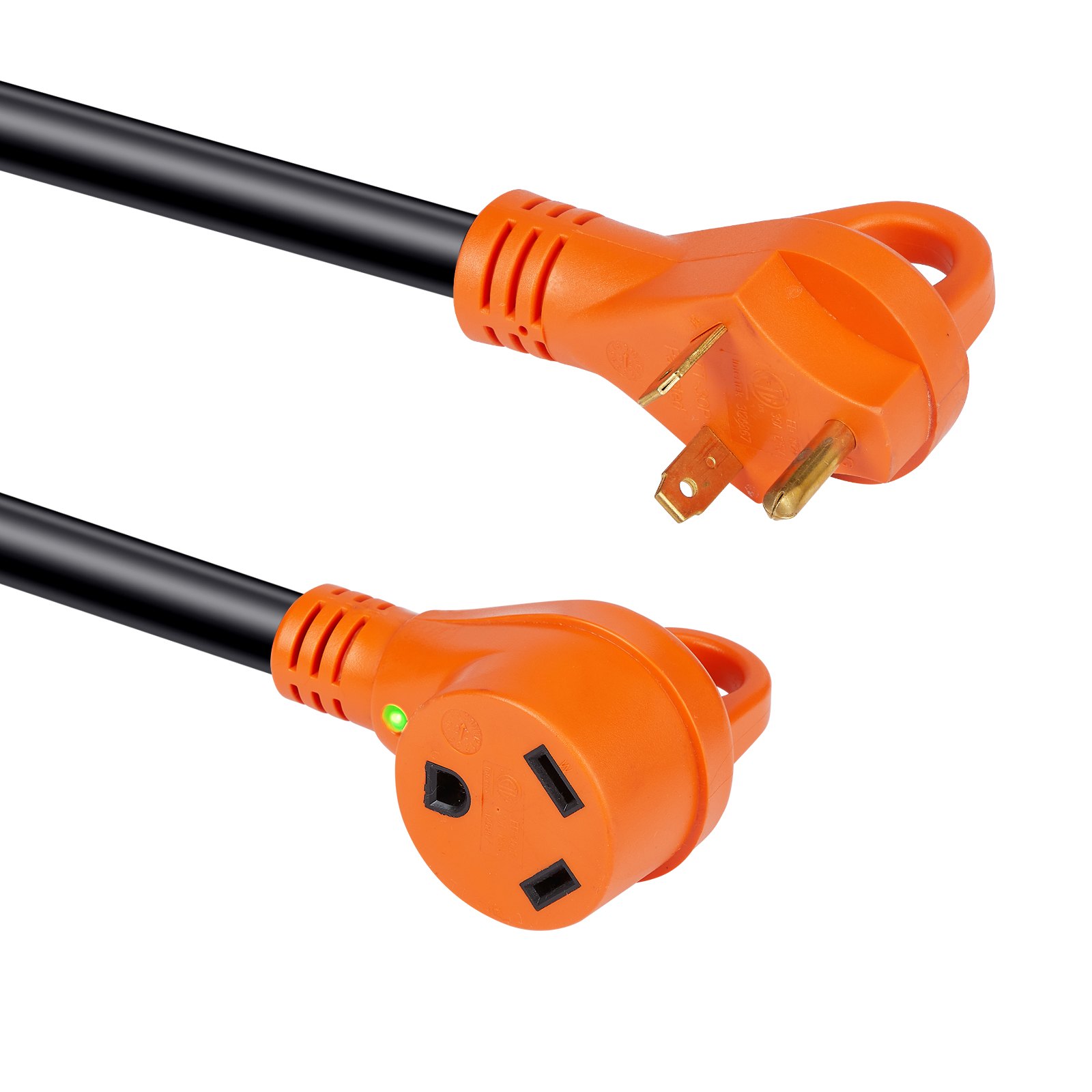 VEVOR 50ft RV Extension Cord Power Cord 30Amp NEMA TT-30R/NEMA TT-30P ...