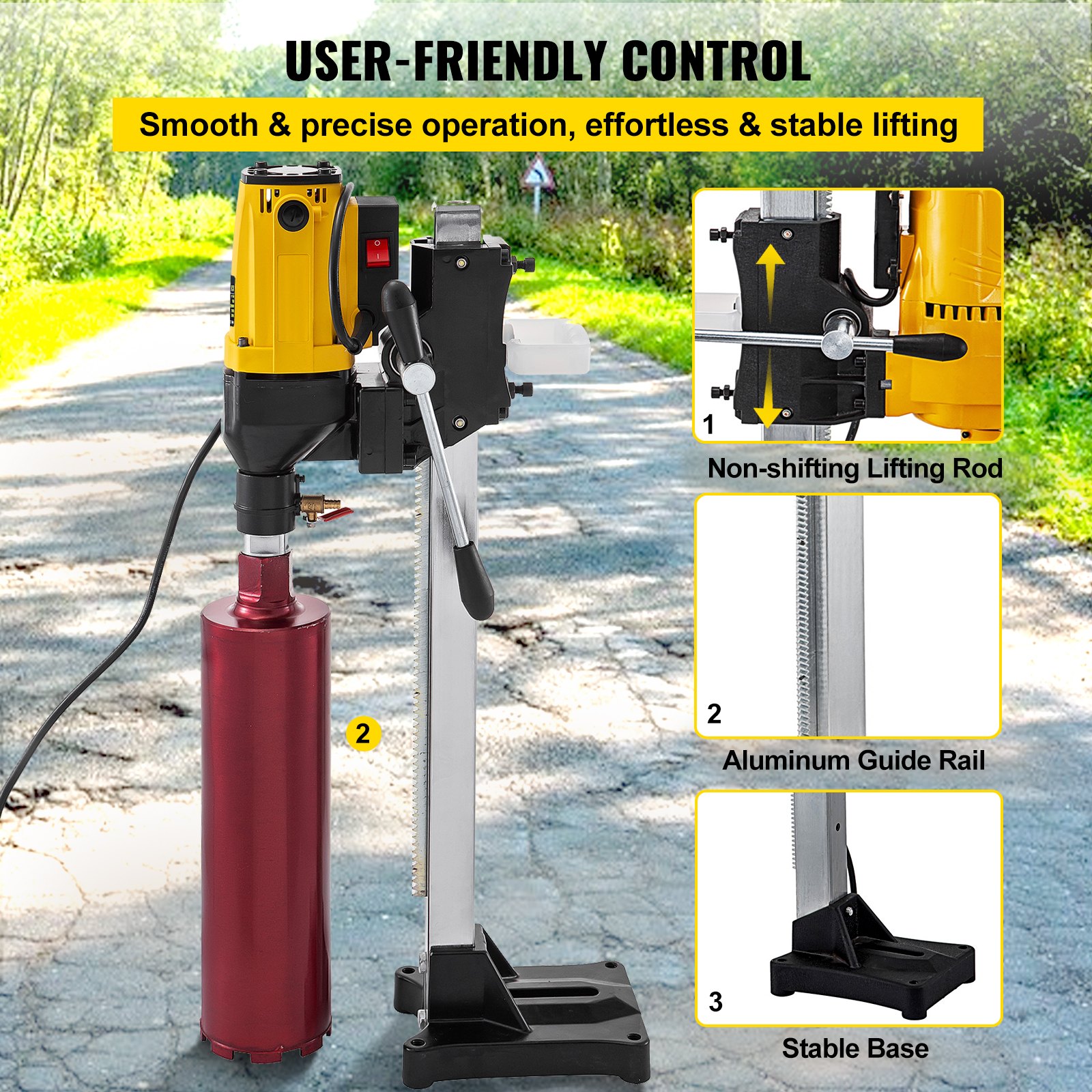 VEVOR 6 Inch/160MM Diamond Core Drilling Machine 2180W Diamond Core ...