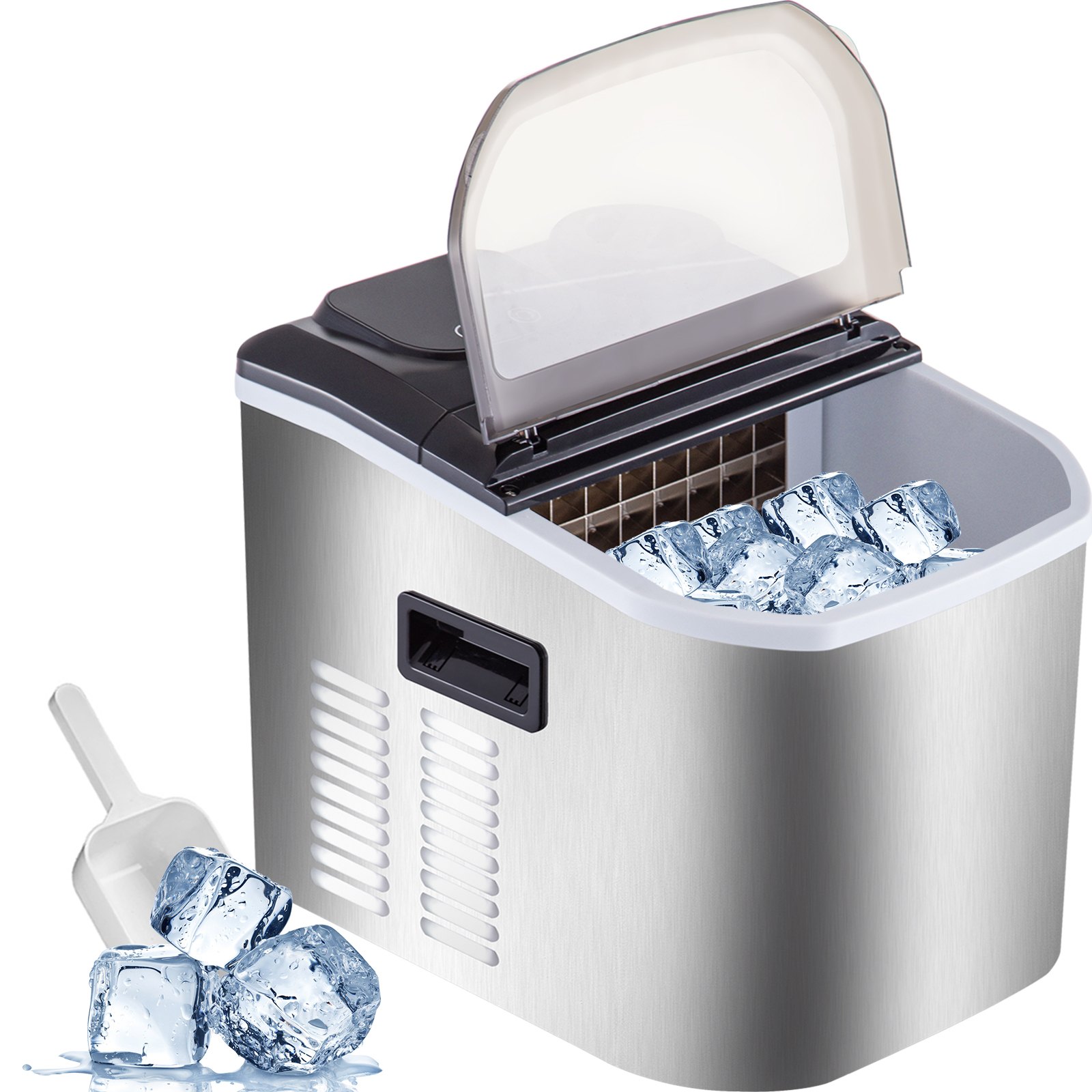 40ibs/18kg Countertop Ice Maker Portable Clear Ice Cubes Kitchen ...