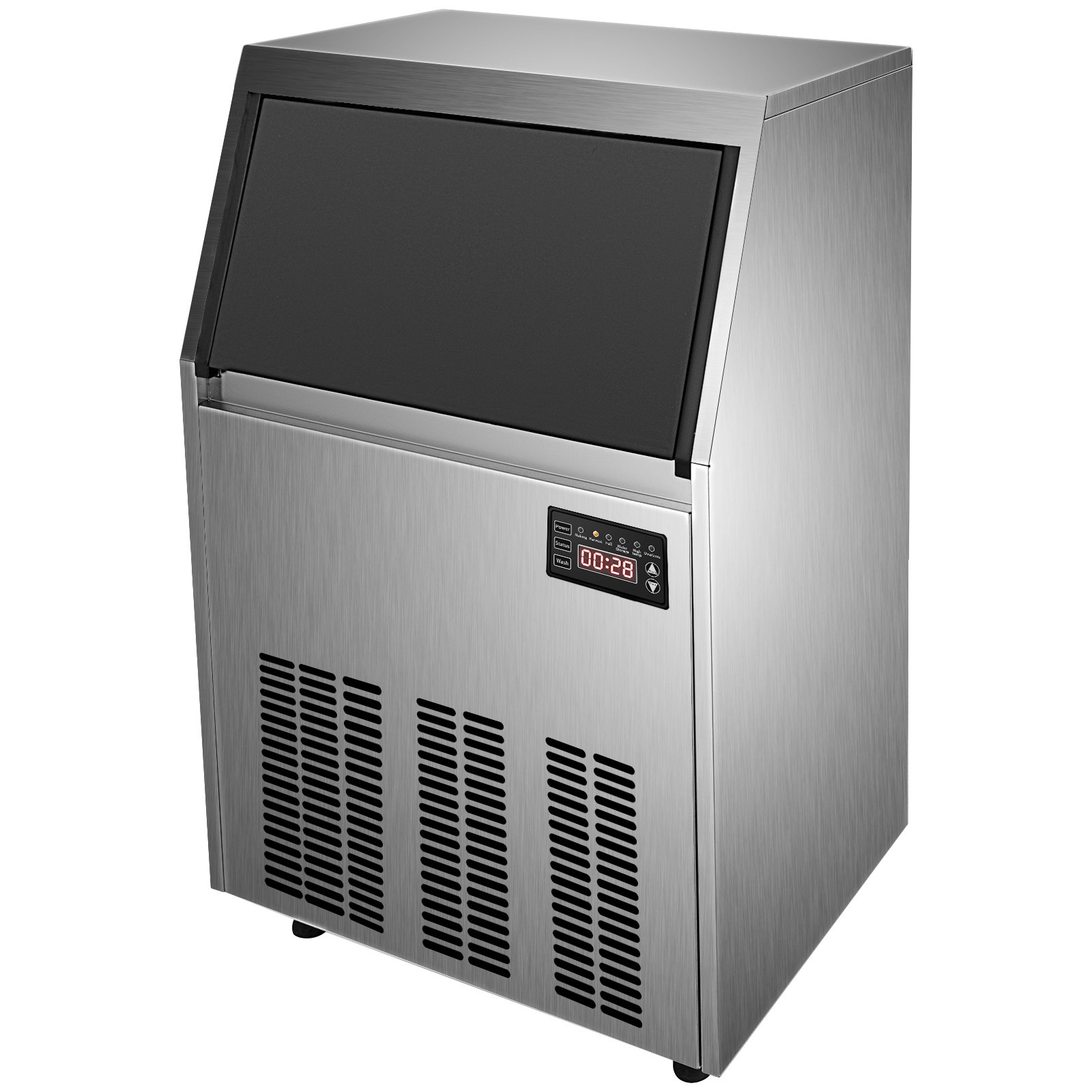 VEVOR 110V Commercial Ice Maker 110LBS/24H with 44lbs Storage Capacity ...