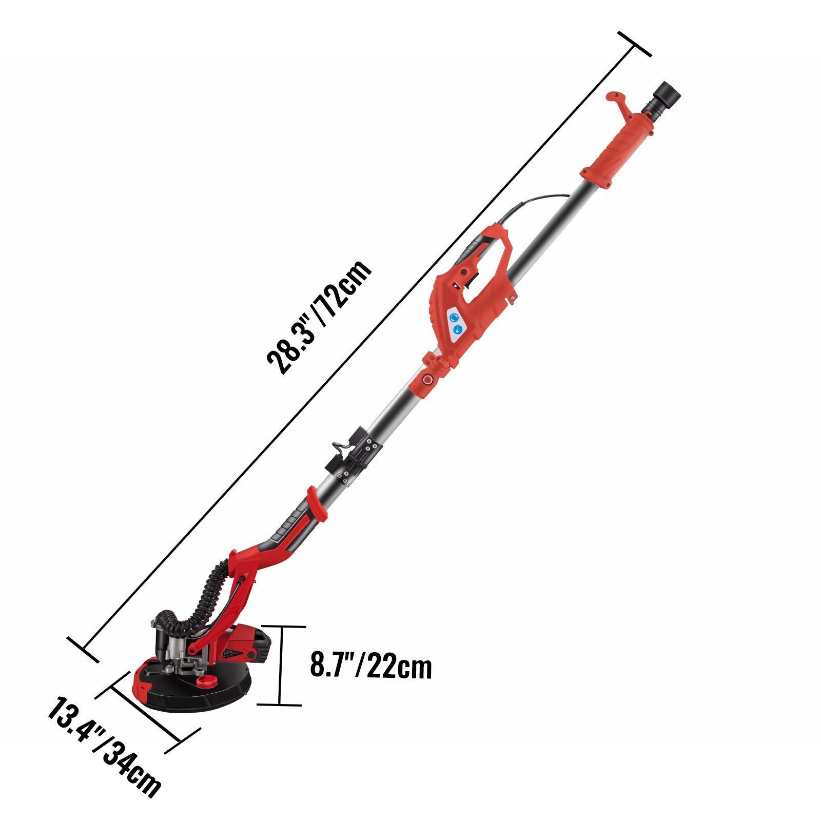 VEVOR Drywall Sander 850W, Variable Speed Dual-Head Sander 800-1750RPM ...
