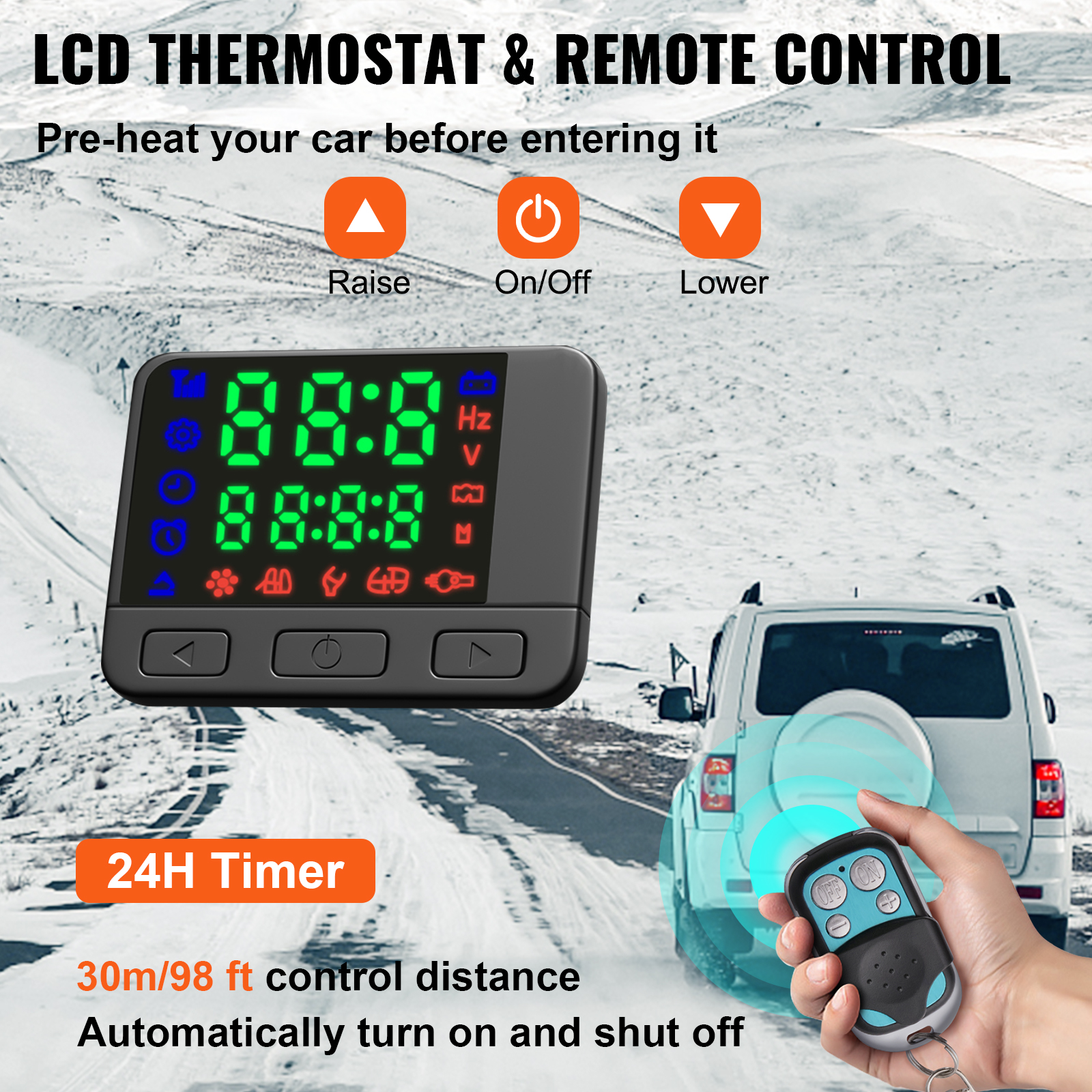 2KW 12V Diesel Air Heater LCD Switch 2000W for Trucks Boats Car Bus ...