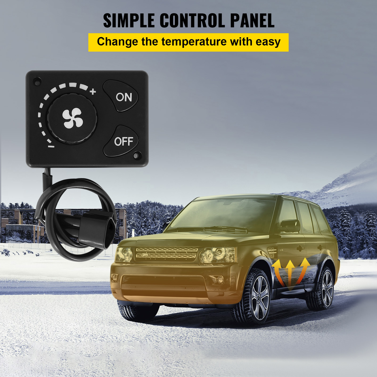 5KW 12V Diesel Air Heater Metal Shell Rotary Switch 10L Tank For Trucks ...