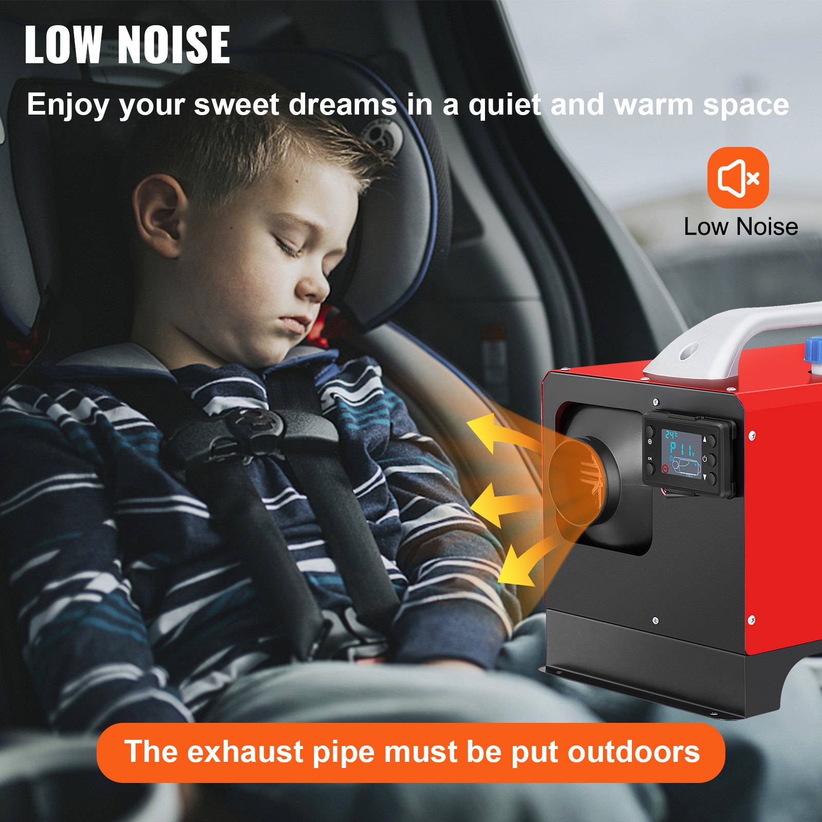VEVOR Diesel Air Heater, 5KW 12V Parking Heater, Mini Truck Heater ...