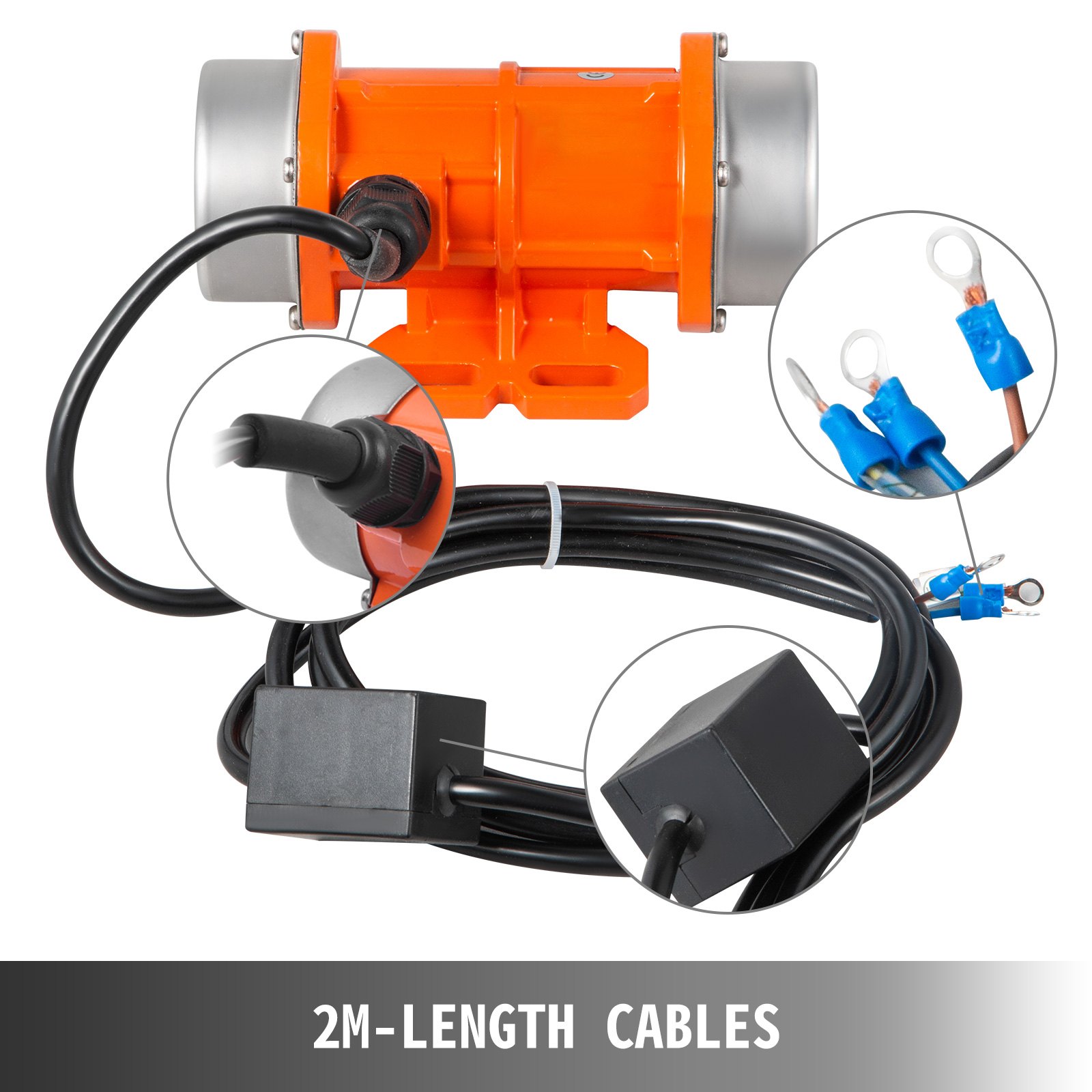 VEVOR Concrete Vibrator, Motor Vibrating Motor, 220V 40W Single Phase ...