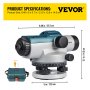 VEVOR Automatic Optical Level 26X Optical Level Kit Waterproof w ...