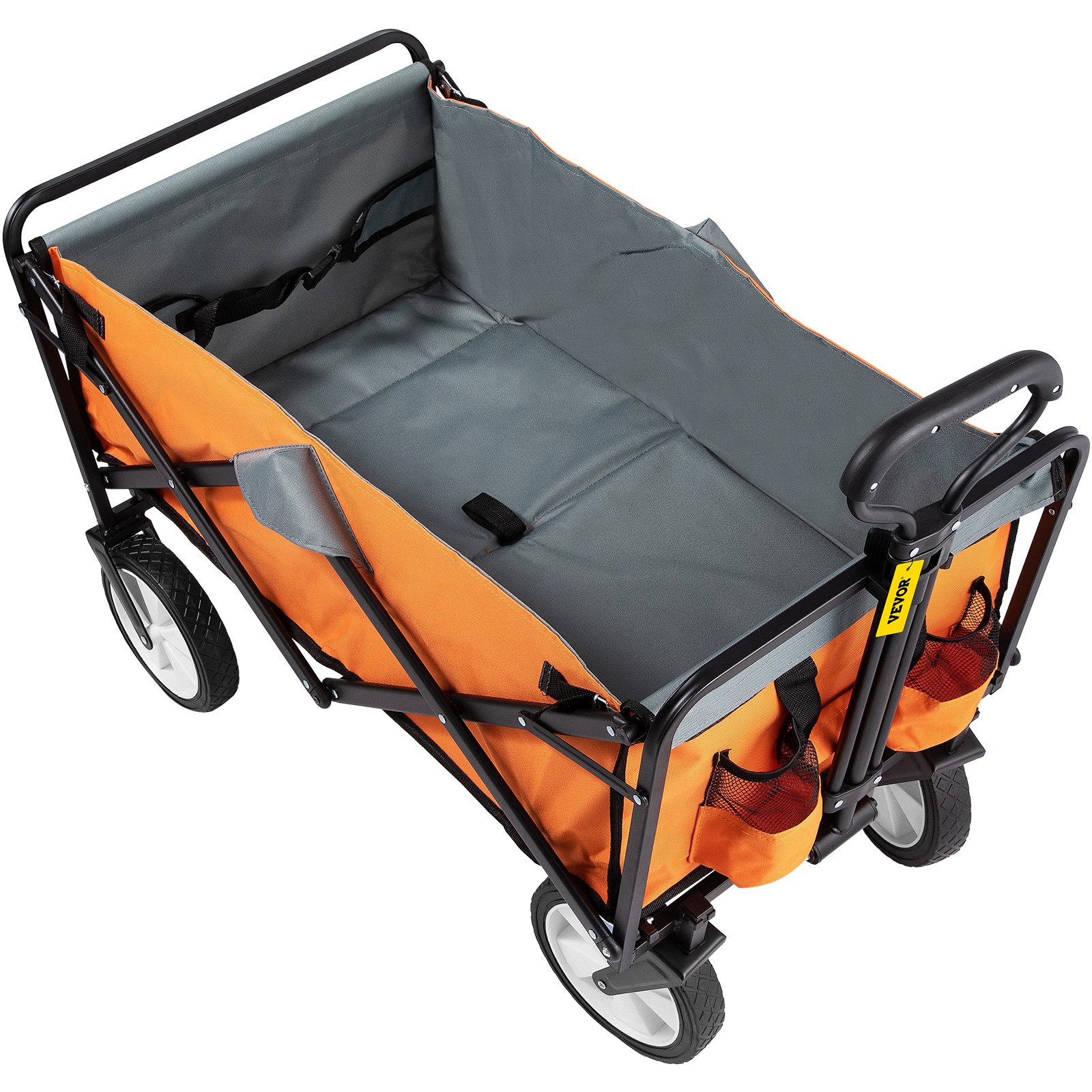 VEVOR Wagon Cart, Collapsible Folding Cart with 176lbs Load, Outdoor ...