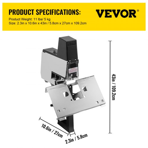 2-50 Sheet Electric Stapler Automatic Book Binding Machine 110V | VEVOR US