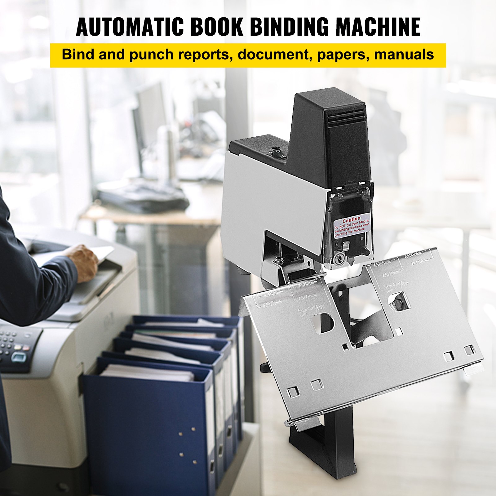 2-50 Sheet Electric Stapler Automatic Book Binding Machine 110V | VEVOR US