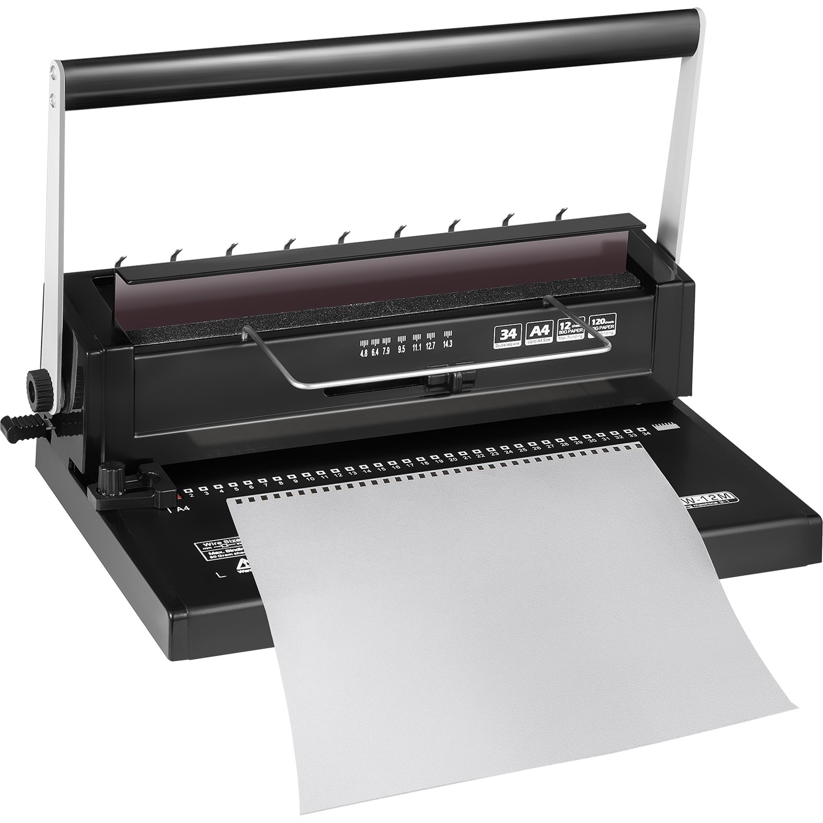 Manual Spiral Coil Paper Punching Binding Machine 34 Holes for A4 ...