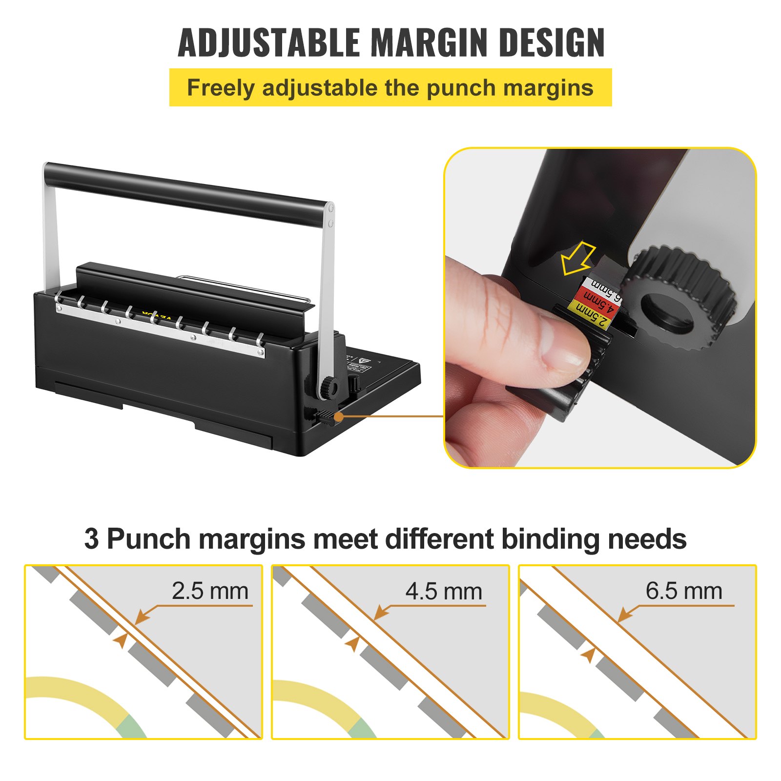 VEVOR Manual Wire Binder Machine A4, Wire Binding Machine 120 Sheet ...