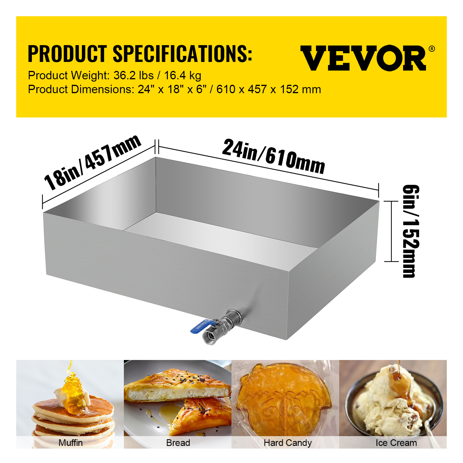 Maple Syrup Boiling Pan 18x24x6 Stainless Steel Sap evaporator tig 18 ...