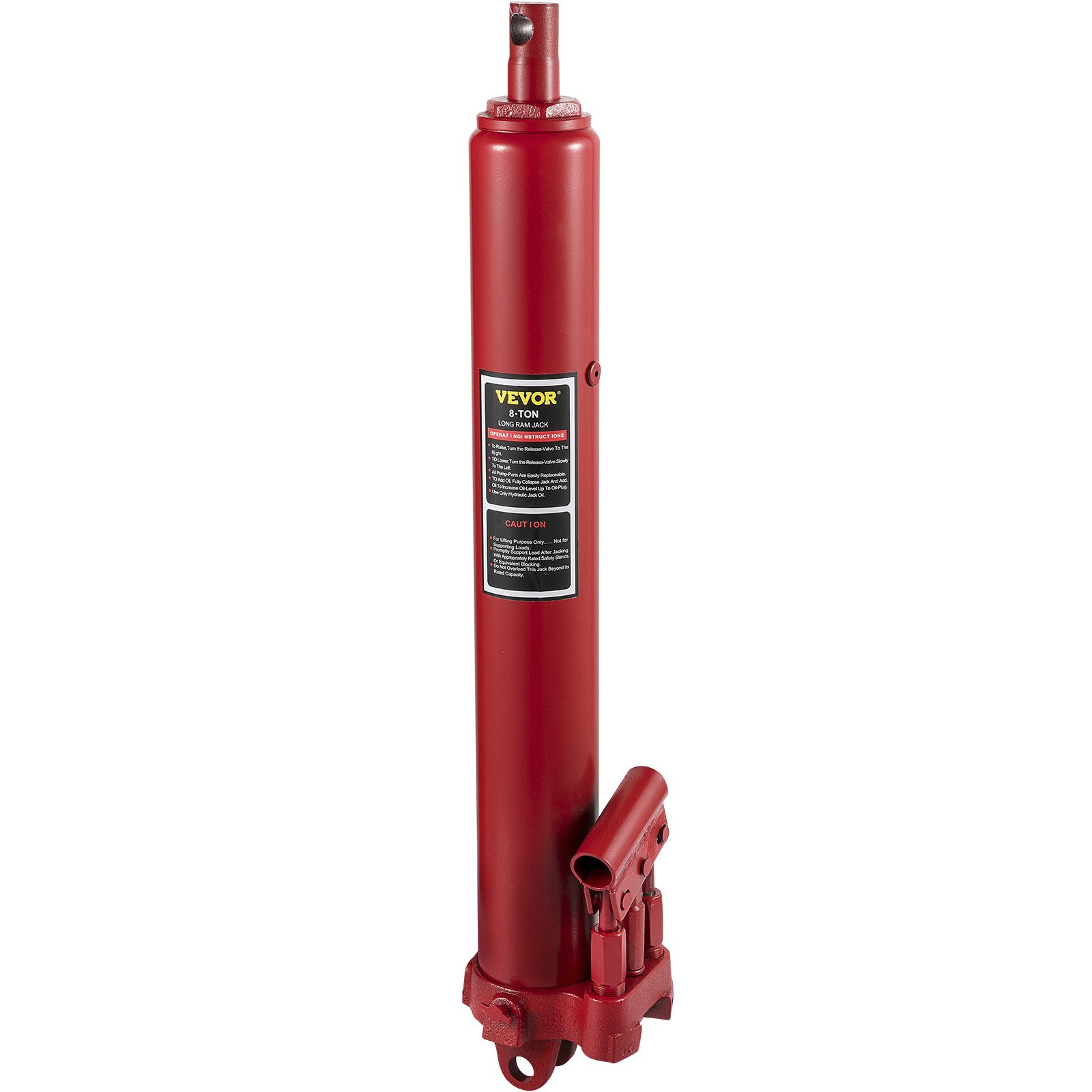 VEVOR Hydraulic Long Ram Jack, 8 Tons/17636 lbs Capacity, with Dual ...