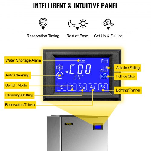 VEVOR 110V Commercial Ice Maker 360LB/24H, Industrial Modular Stainless ...