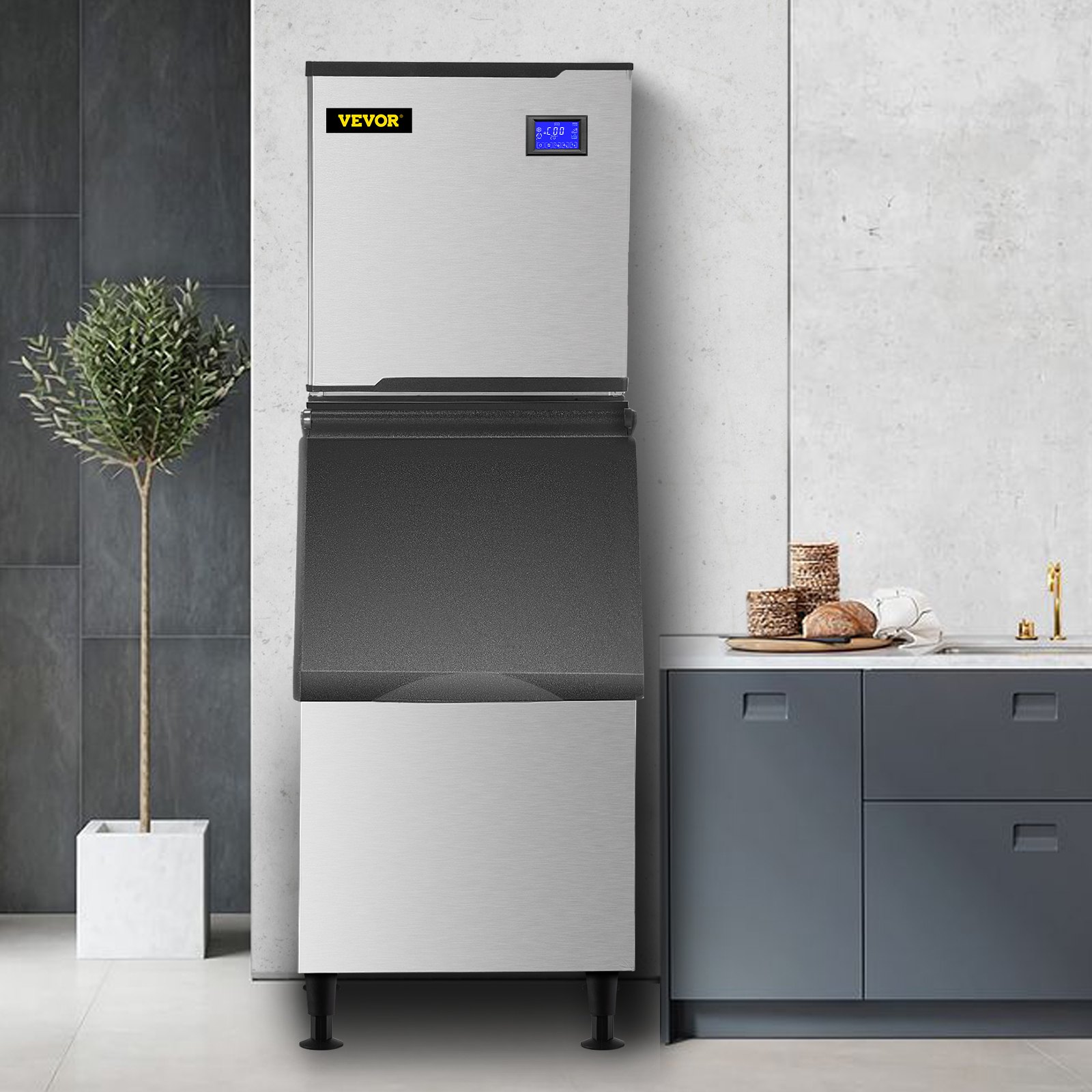 VEVOR 110V Commercial Ice Maker 440LB/24H, Industrial Modular Stainless ...
