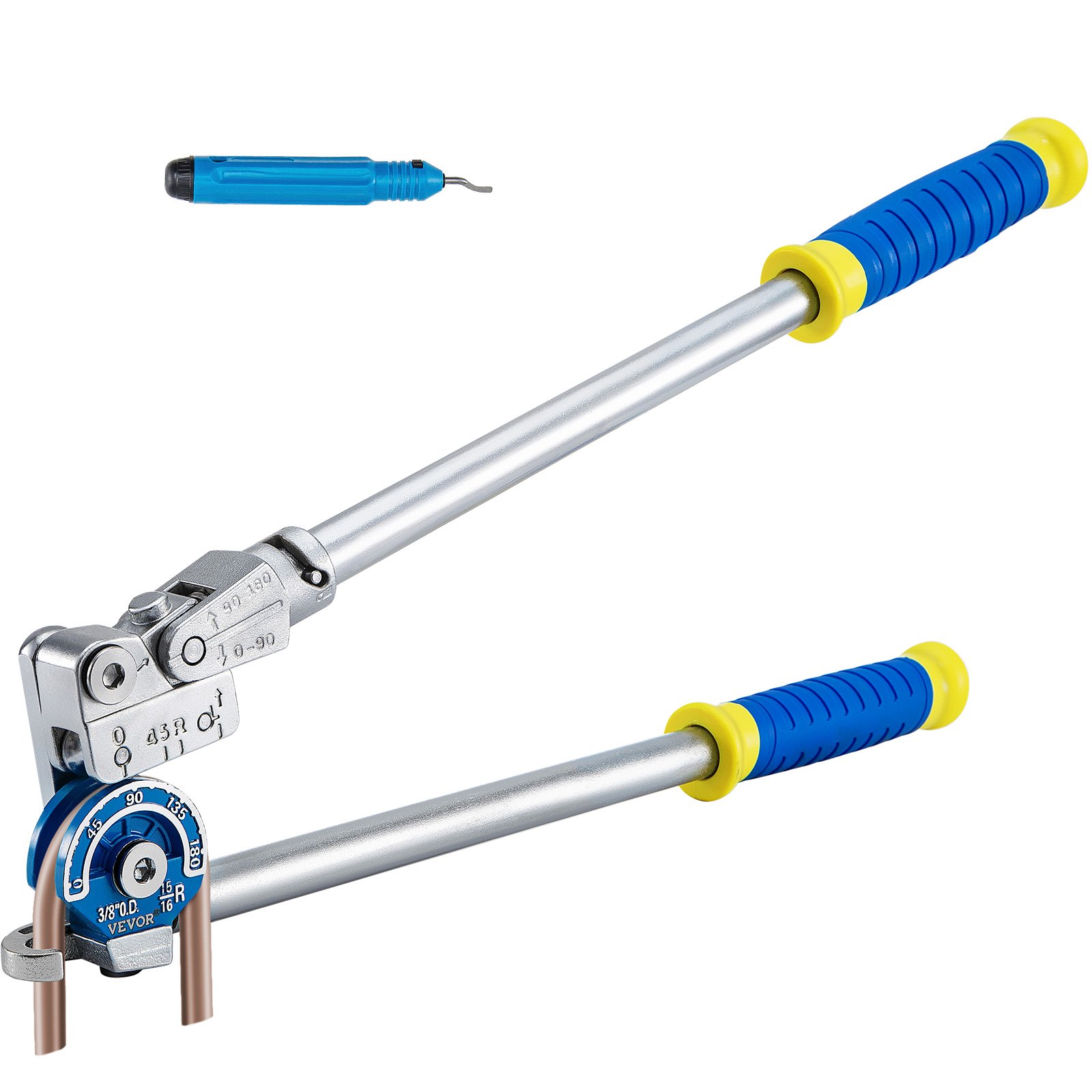 VEVOR 3/8" Tube Bender 180 Degrees Pipe Bender for HVAC & Barking Lines ...