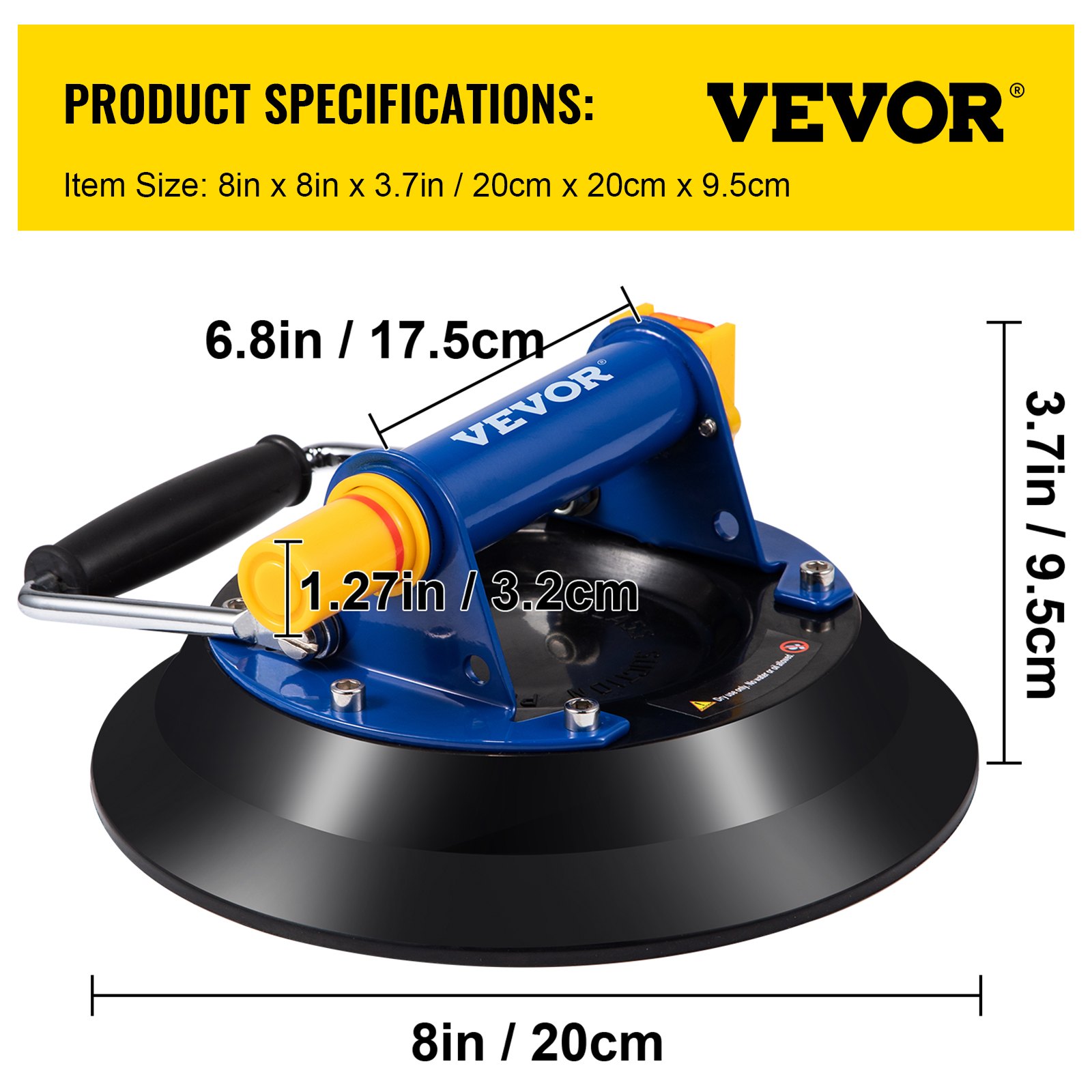 VEVOR Stone Seam Setter, 8" Ratcheting Seam Setter, Adjustable Suction ...