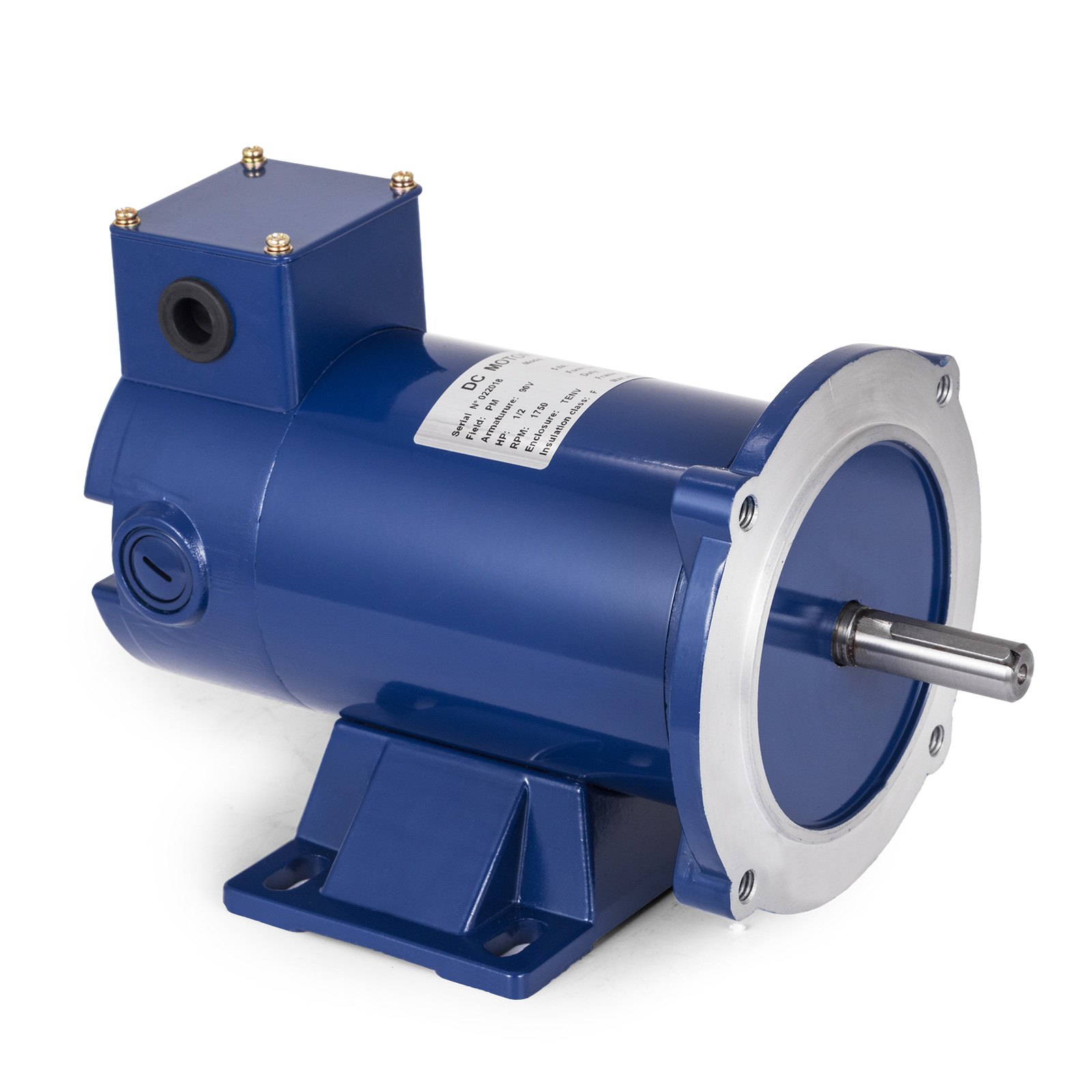 VEVOR DC Motor,Rated Speed 1750 RPM,1/2 HP 90V Electric Motor Permanent ...