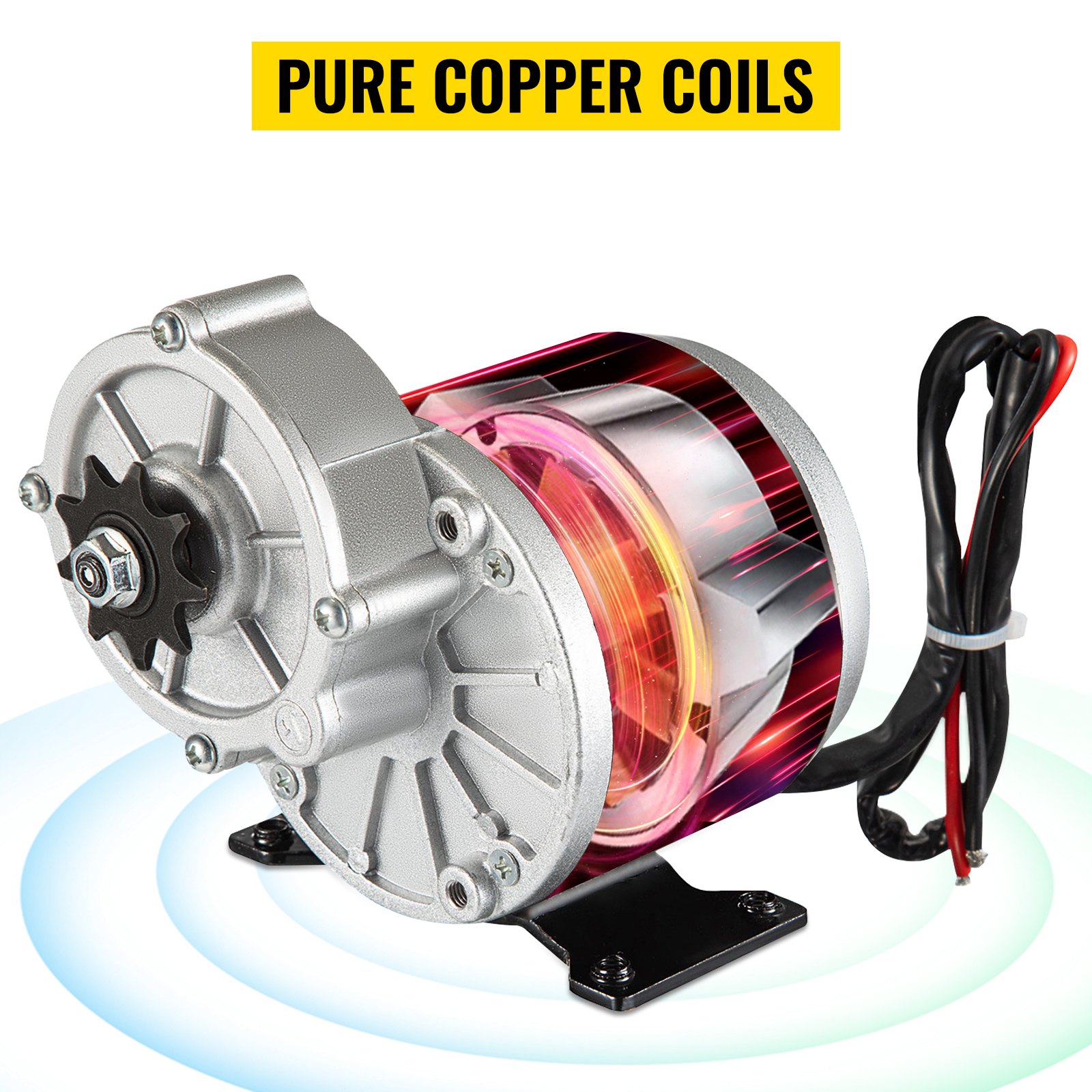 VEVOR VEVOR 24V DC Brushed Electric Motor,350W 3000RPM Gear Reduction ...