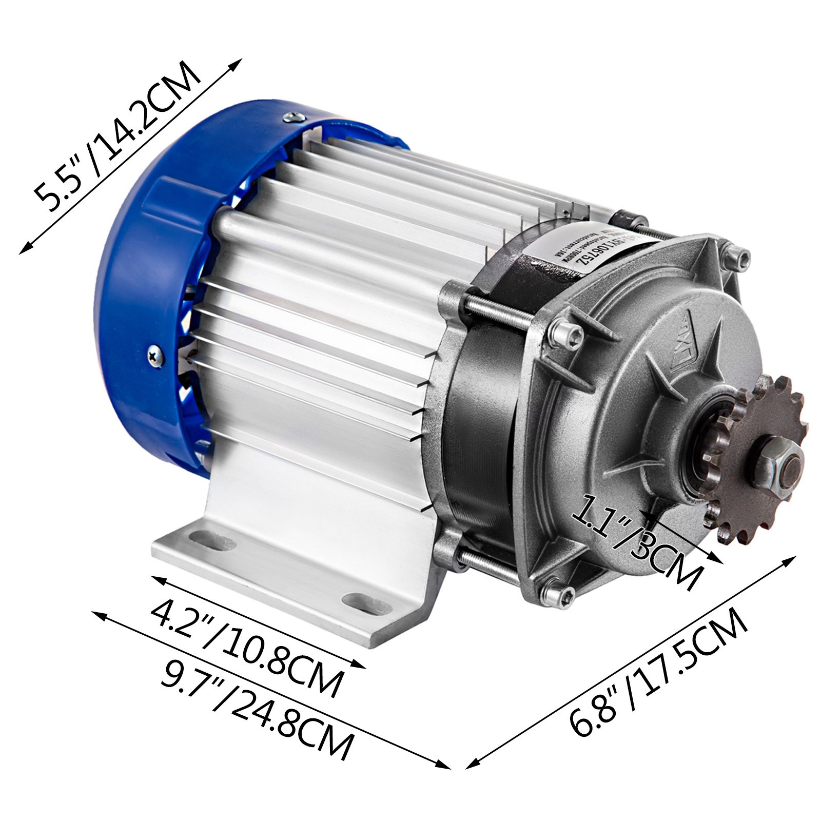 VEVOR Electric Tricycle Motor 750W 60V Brushless Motor 700RPM Gear ...