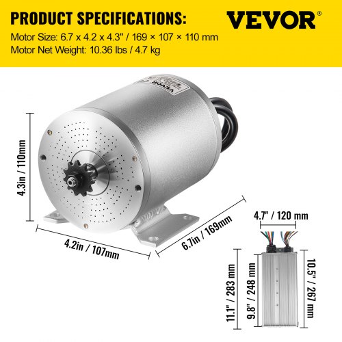 VEVOR Electric Brushless DC Motor,72V 3000W Brushless Electric Motor ...