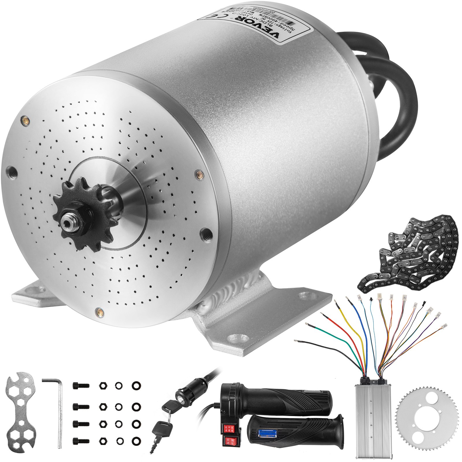VEVOR Electric Brushless DC Motor,72V 3000W Brushless Electric Motor ...