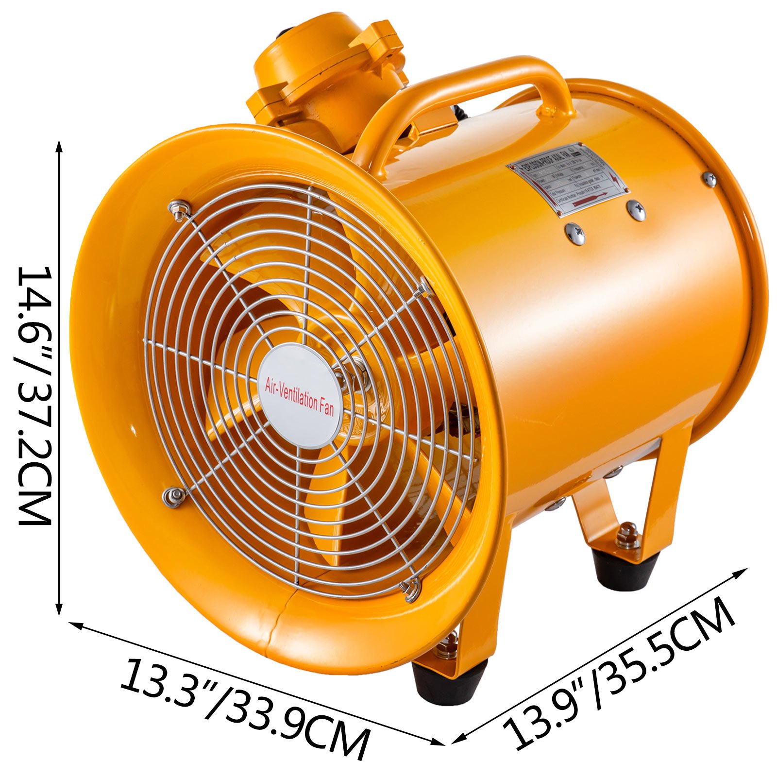 VEVOR Explosion Proof Fan 10 Inch(250mm) Utility Blower 350W Explosion ...