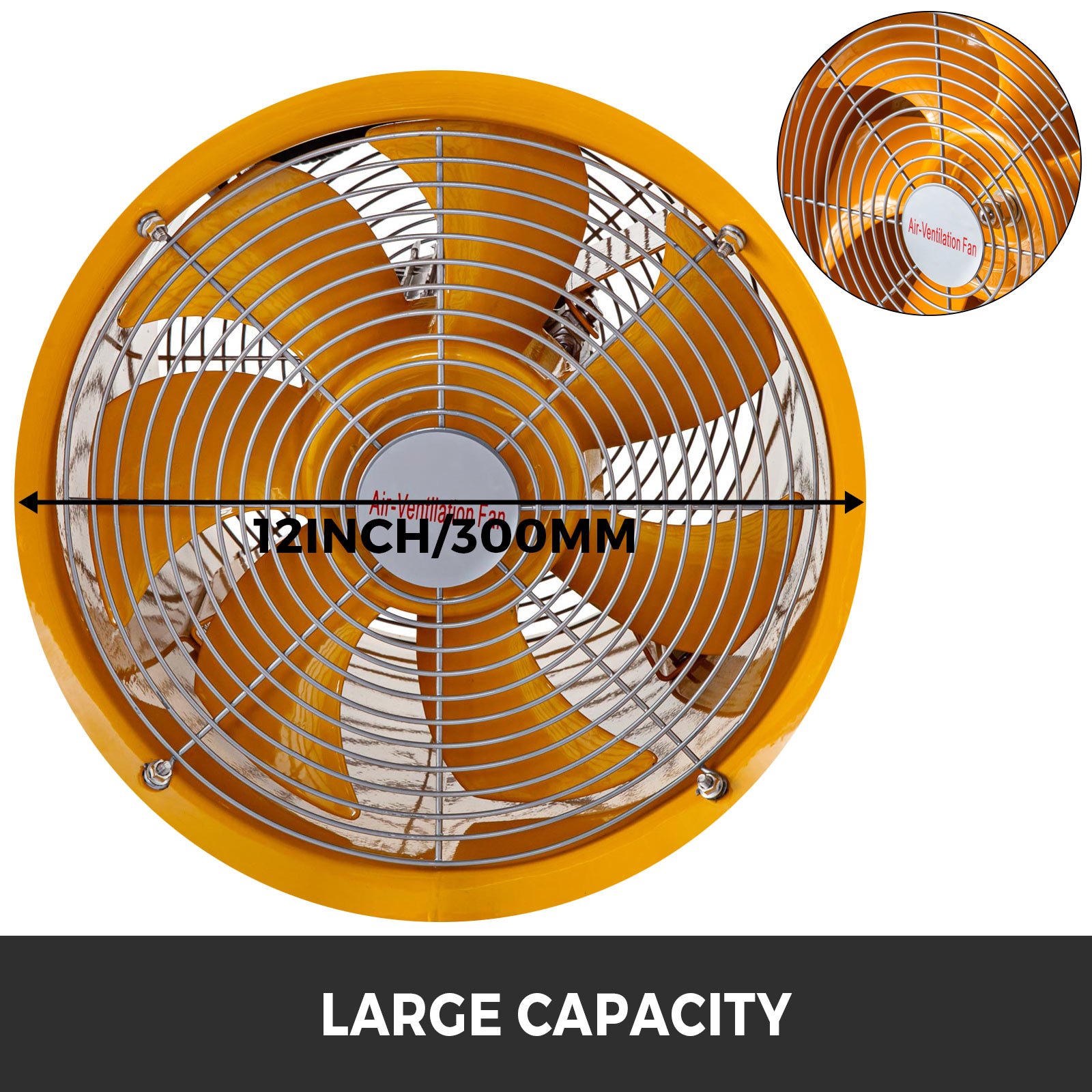 VEVOR Explosion Proof Fan 12 Inch(300mm) Utility Blower 550W 110V 60HZ ...