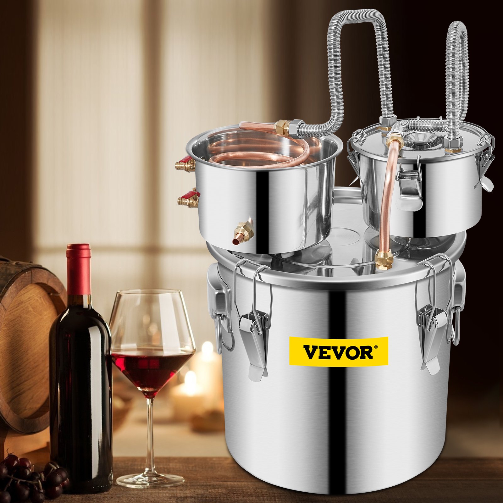 8Gal Home Use Moonshine Still Brewing Stainless Steel Water Wine ...
