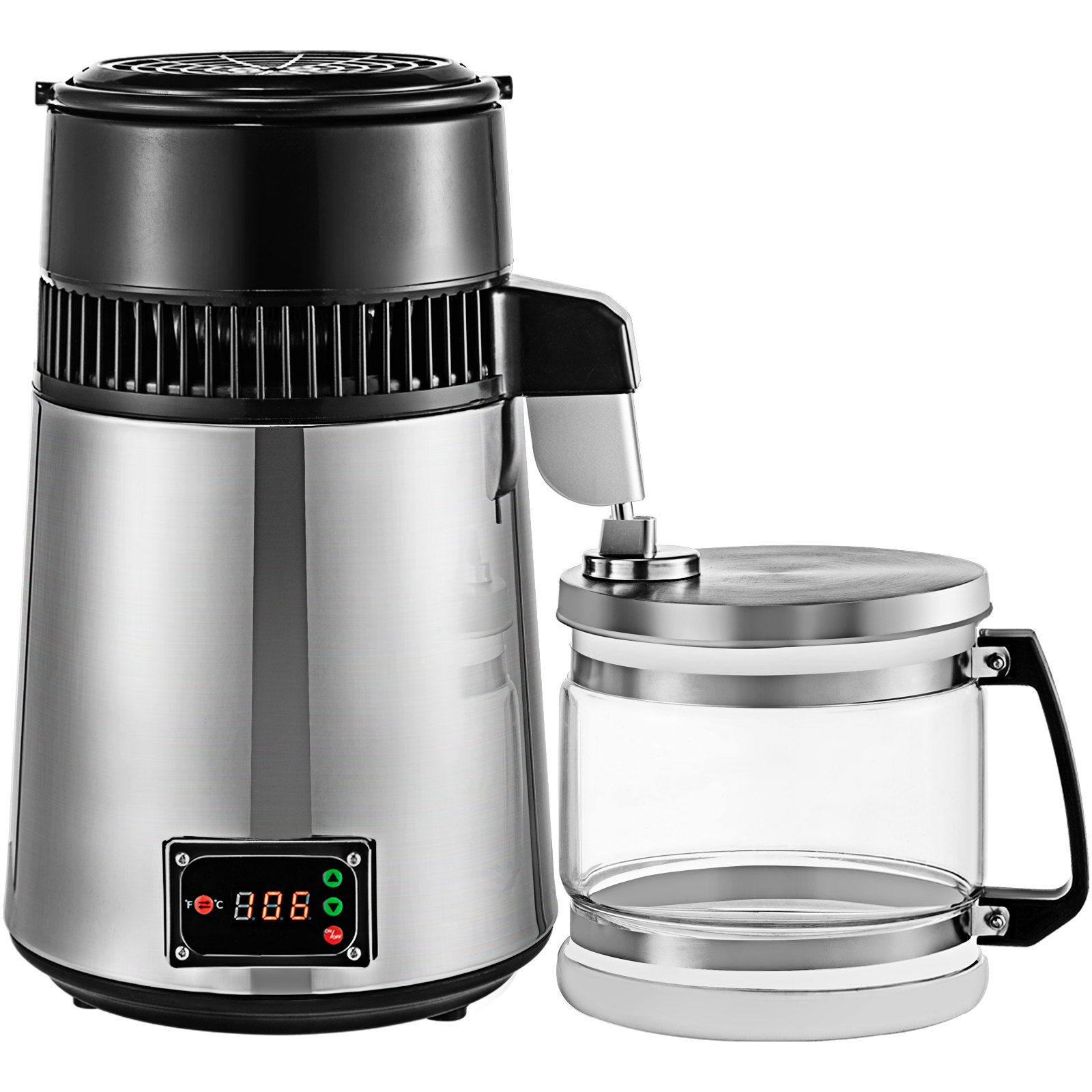 VEVOR Stainless Steel Water Distiller 745W Water Distillation Kit 1.0 ...