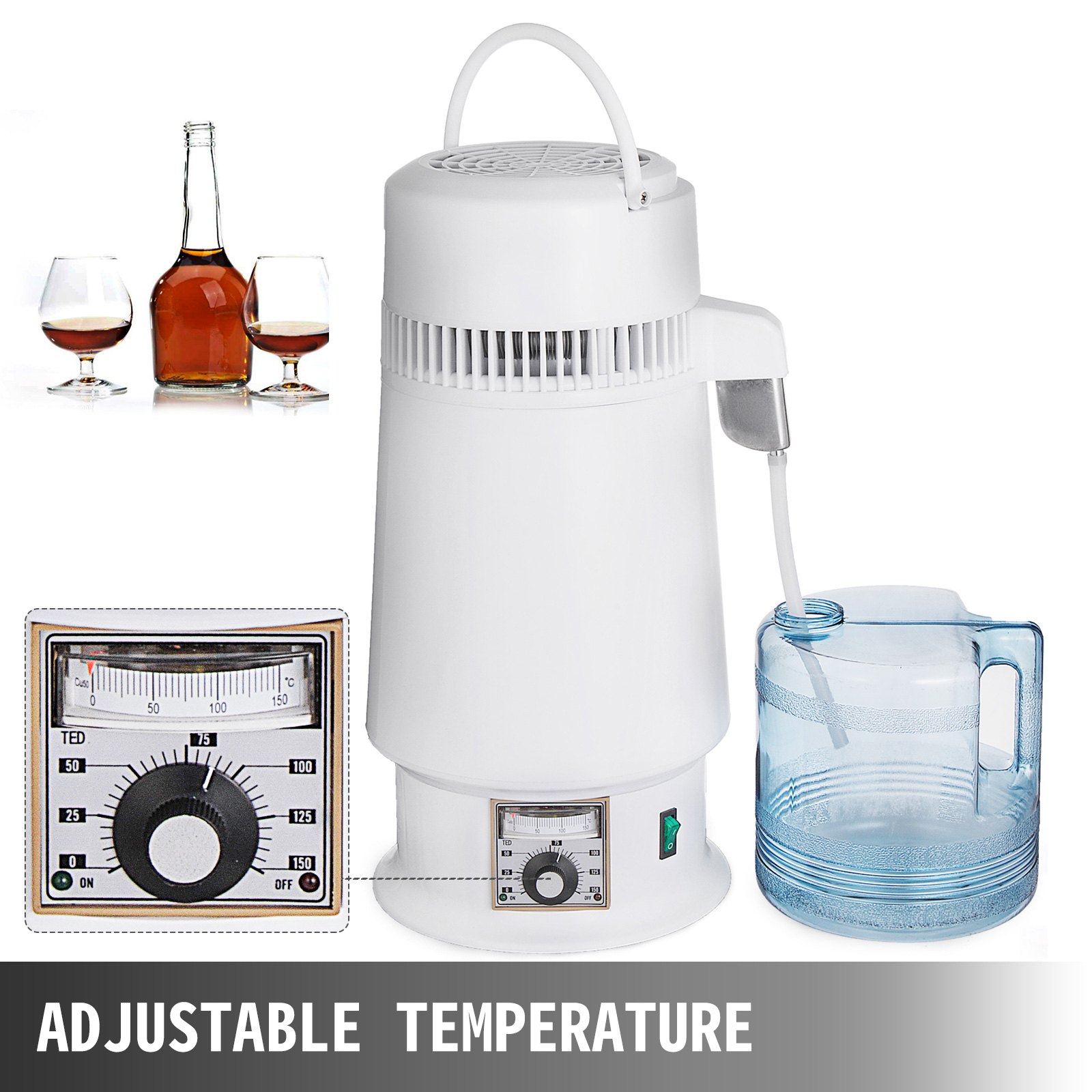 VEVOR Stainless Steel Water Distiller 746W Water Distillation Kit 1 ...