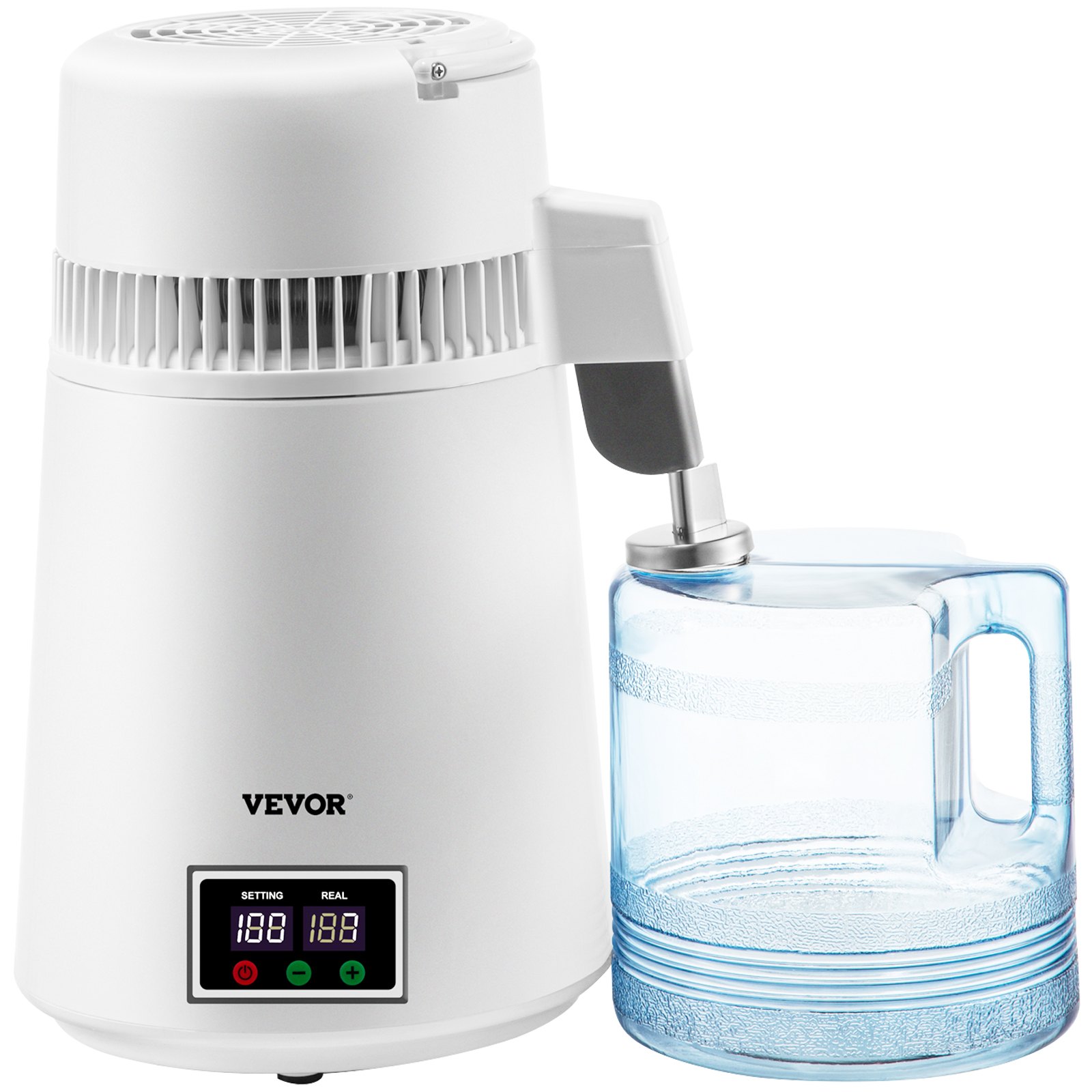 VEVOR Water Distiller, 1.1 Gal Distilled Water Maker, 4L Pure Water ...