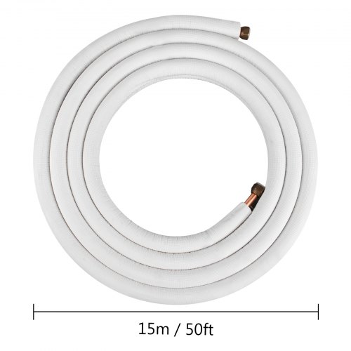 VEVOR Mini Split Copper Line Set 49.2ft Length, Copper Pipes for Mini ...