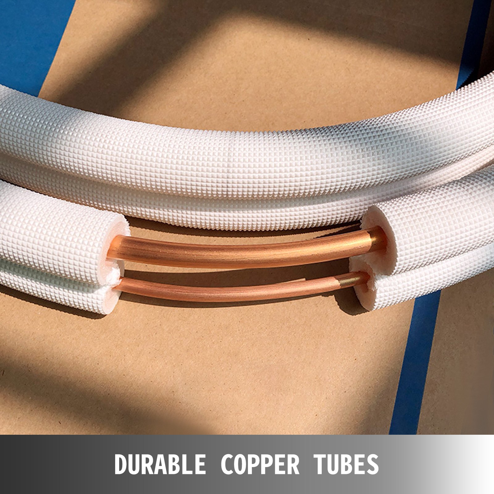 VEVOR Mini Split Copper Line Set 49.2ft Length, Copper Pipes for Mini ...