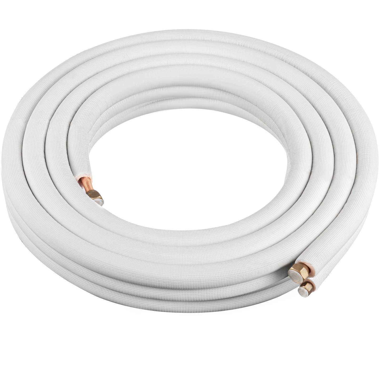 VEVOR Mini Split Copper Line Set 24.6ft Length, 1/2" & 1/4" OD Copper ...