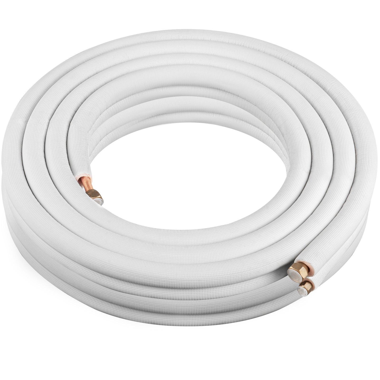 VEVOR Mini Split Copper Line Set 49.2ft Length, 3/8" & 1/4" OD Copper ...