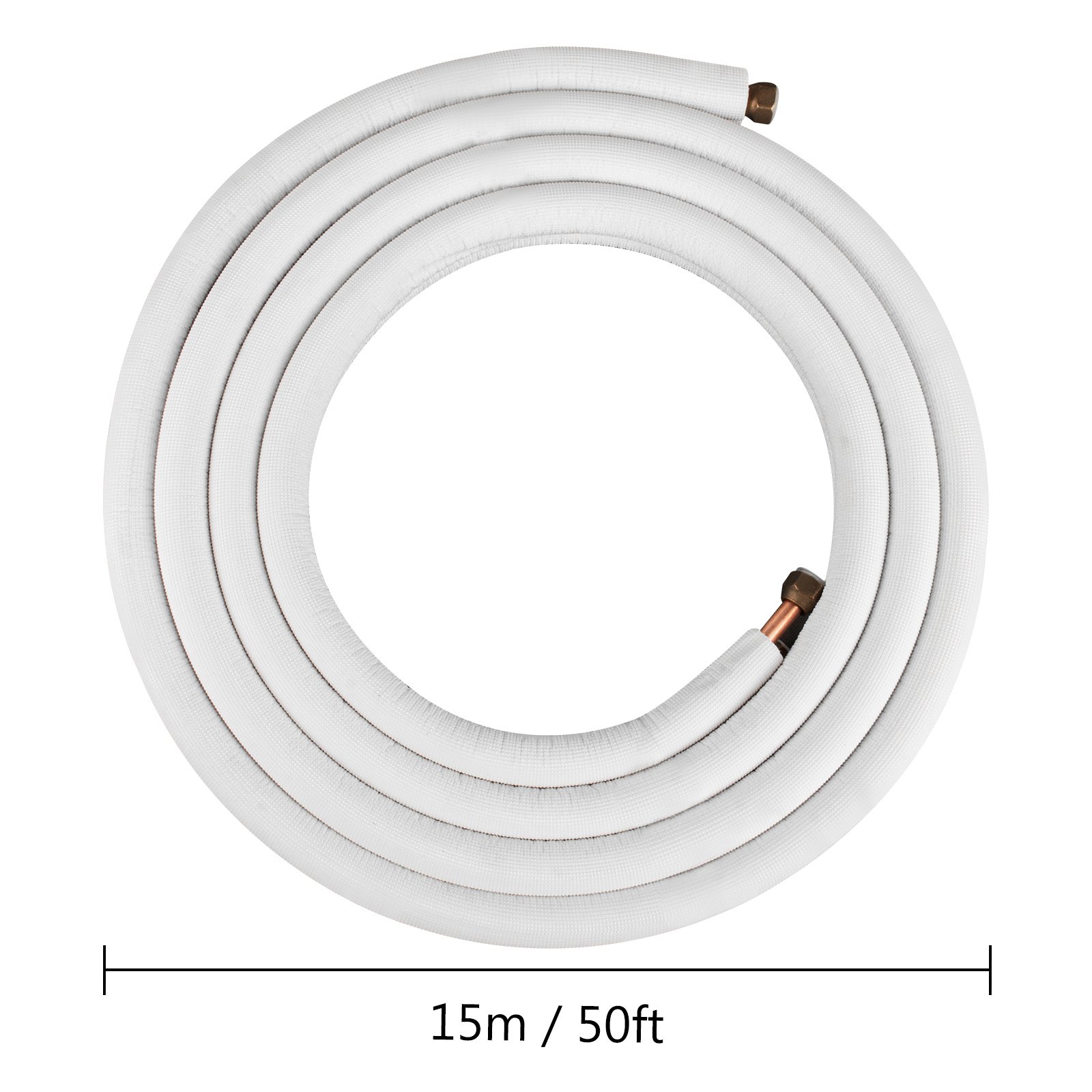 VEVOR Mini Split Copper Line Set 49.2ft Length, Copper Pipes for Mini ...
