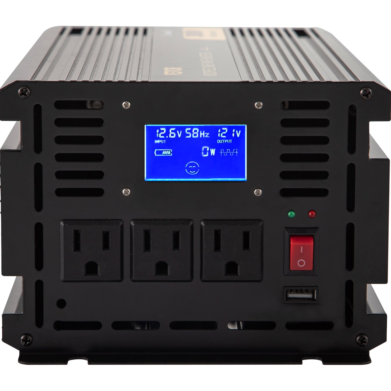 VEVOR Power Inverter, 2500W Modified Sine Wave Inverter, DC 12V to AC ...