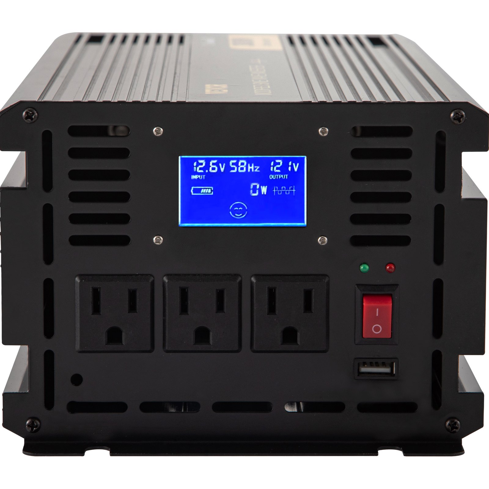 VEVOR Power Inverter, 2000W Modified Sine Wave Inverter, DC 12V to AC ...