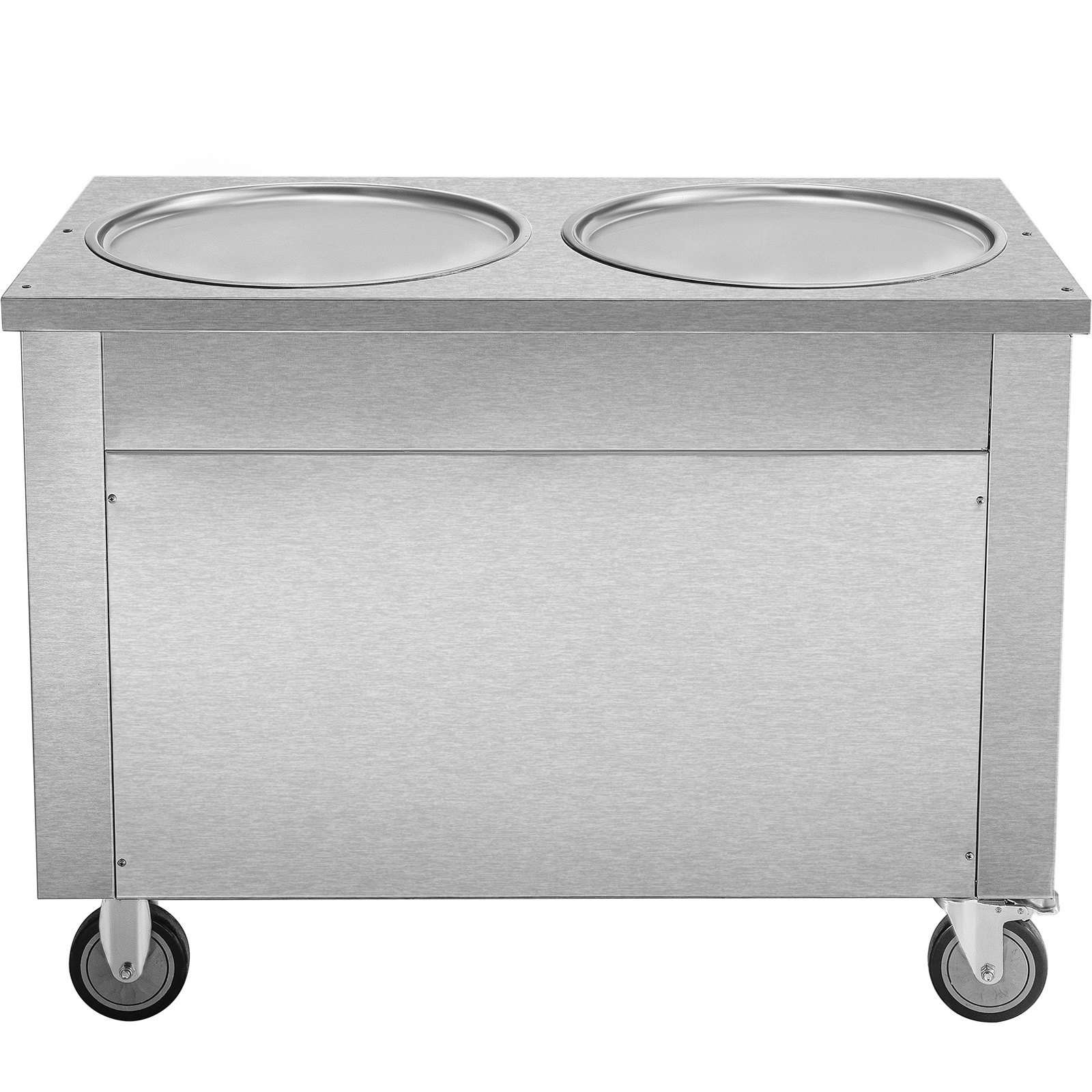 VEVOR Commercial Rolled Ice Cream Machine, 1800W Stir-Fried Ice Roll ...