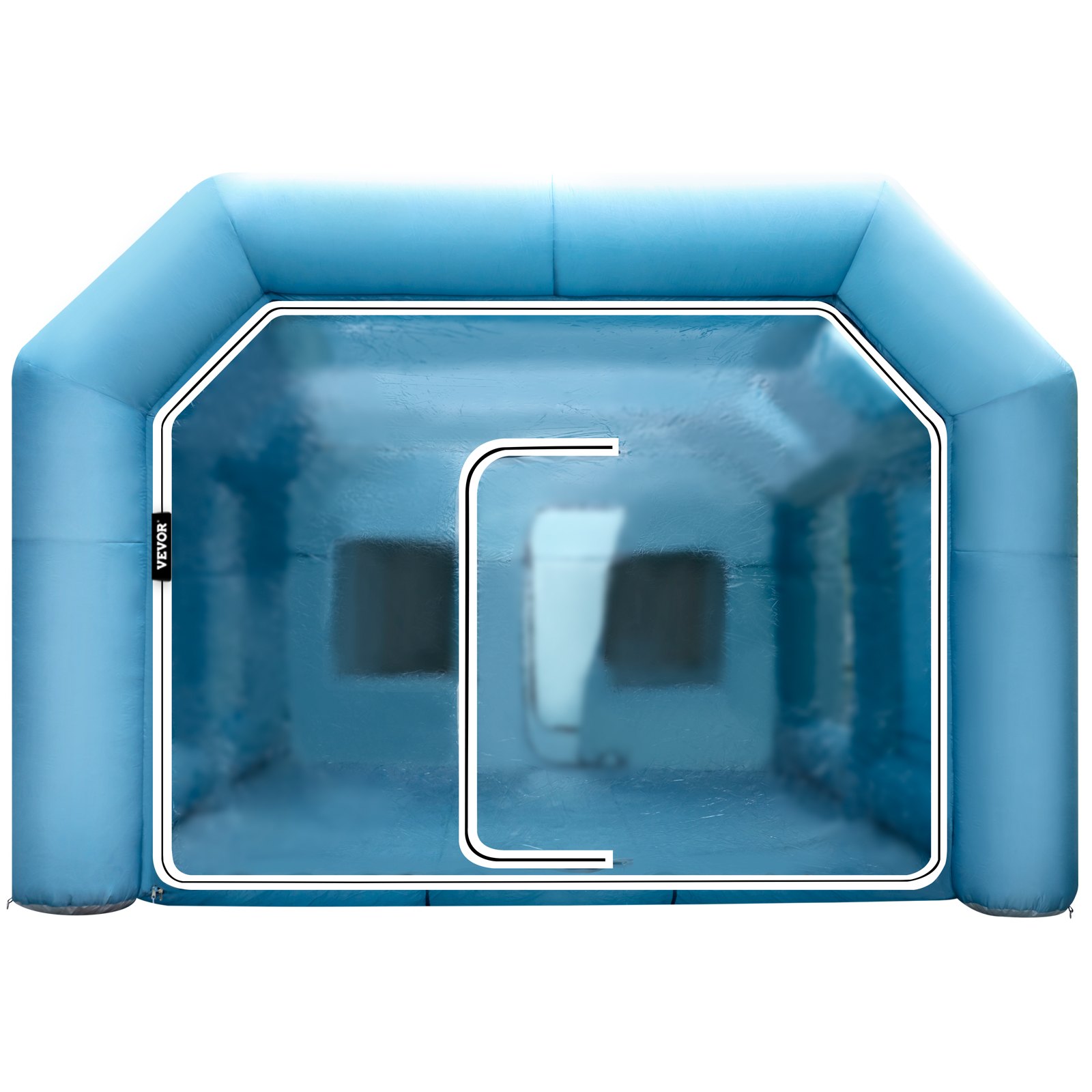 VEVOR Inflatable Paint Booth, 19.69x13.12x8.53 ft Spray Paint Booth ...