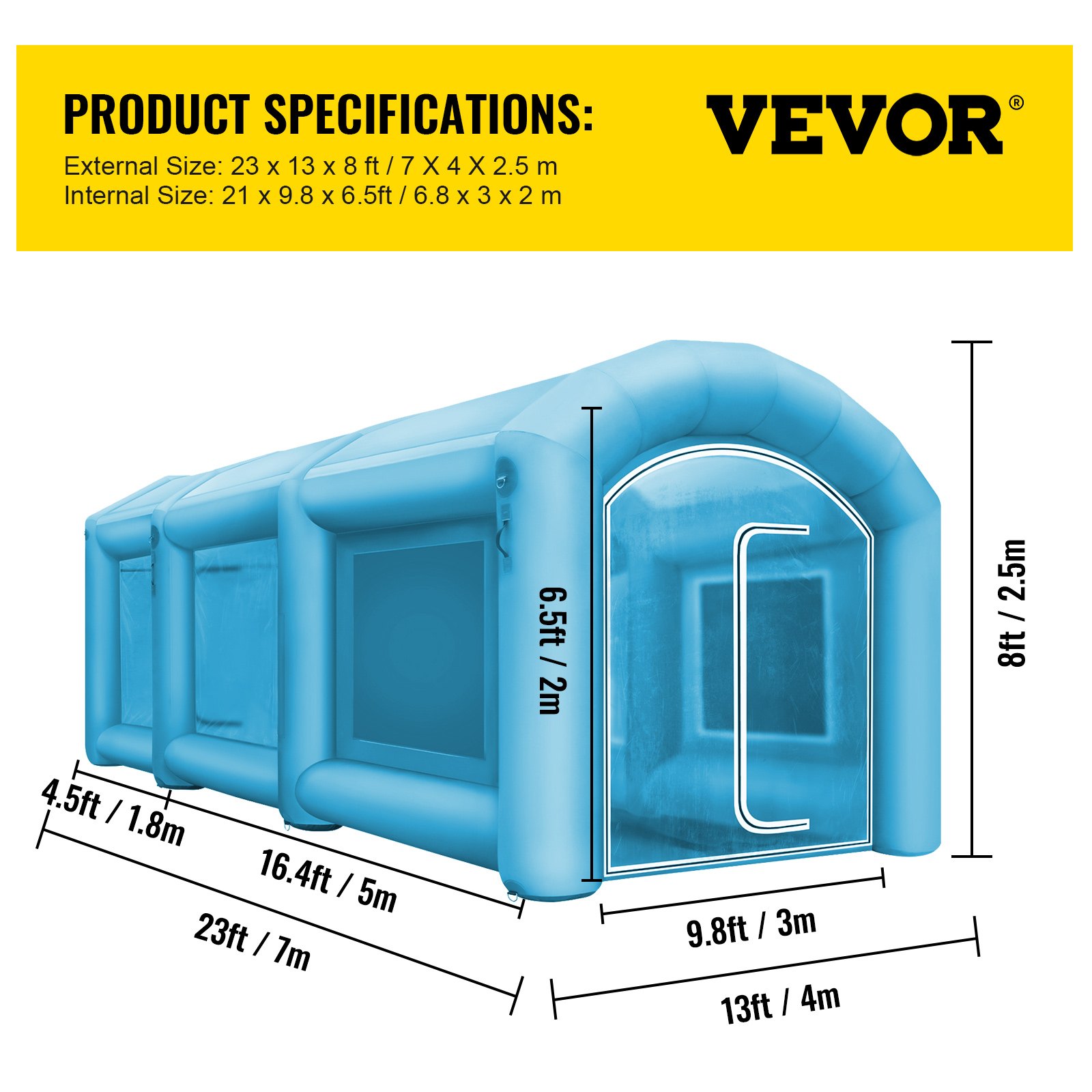 23x13x8Ft Inflatable Spray Booth Custom Tent Car Paint Booth Inflatable ...