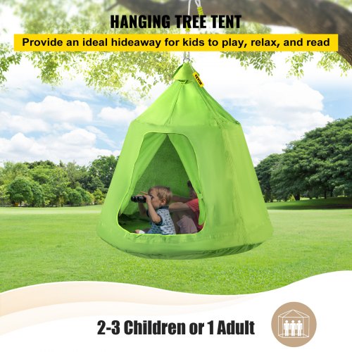 VEVOR Child Kids Green Pod Swing Chair Tent Indoor Outdoor Garden ...