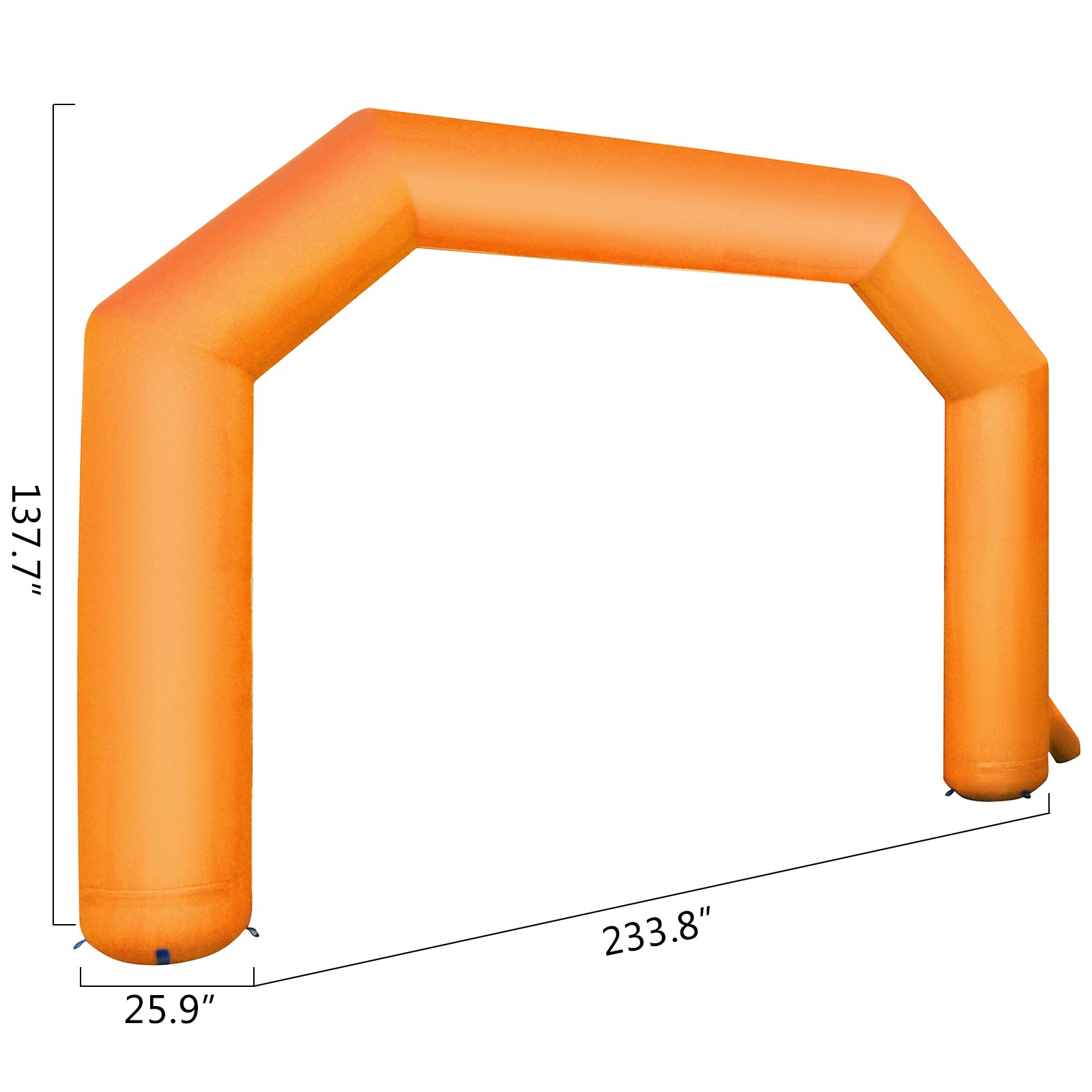 VEVOR Inflatable Arch Orange 20ft, Hexagon Inflatable Arch Built in ...
